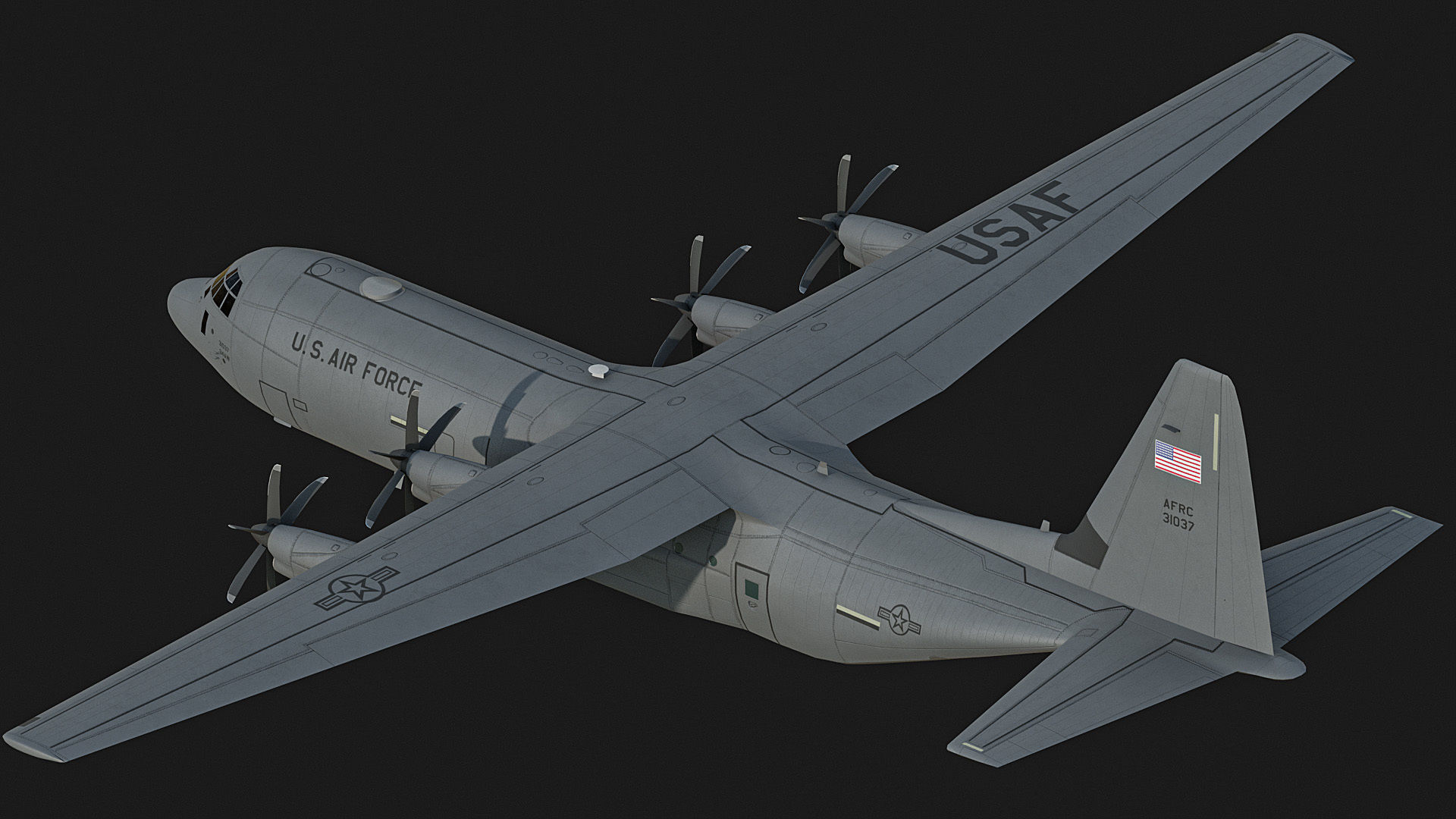 3D model C130 Super Hercules VR / AR / low-poly | CGTrader