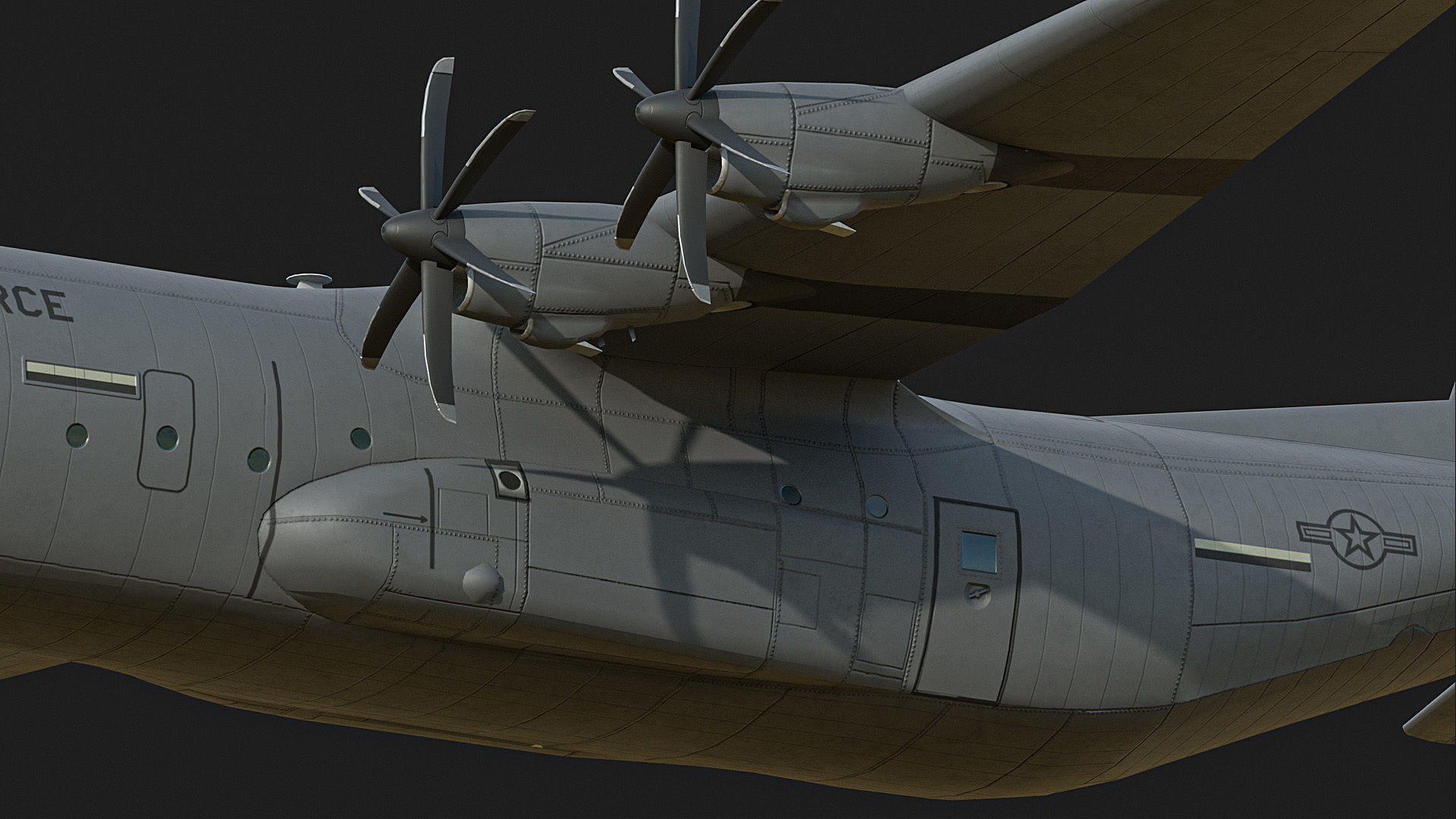 3D model C130 Super Hercules VR / AR / low-poly | CGTrader