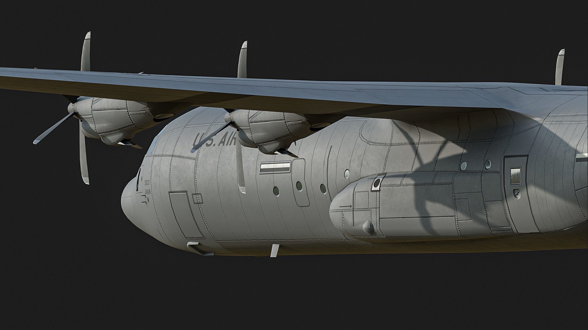 3D model C130 Super Hercules VR / AR / low-poly | CGTrader