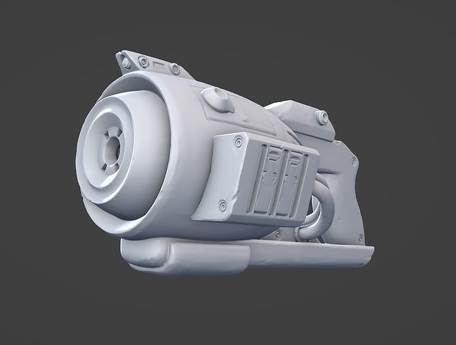 Stylized Blaster 3D model 3D printable | CGTrader