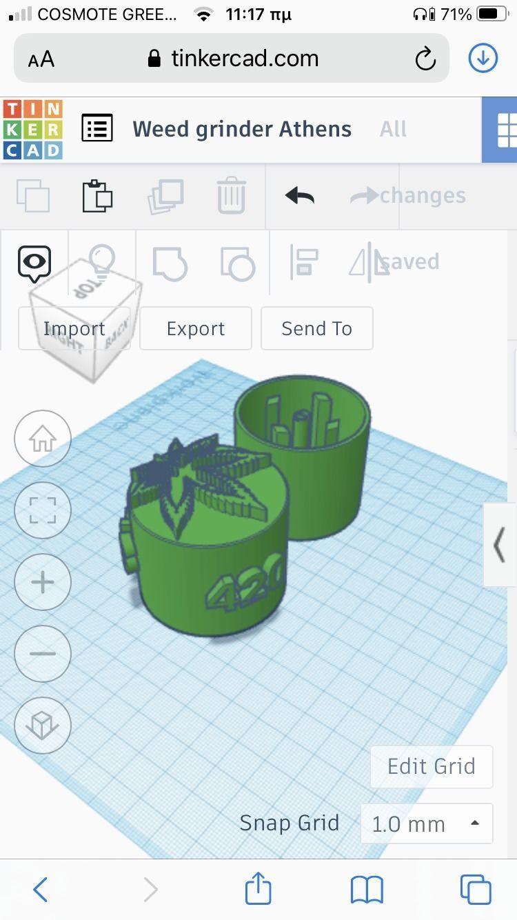 Weed grinder Athens 3D model 3D printable | CGTrader