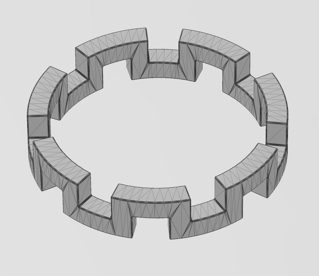 Square lowprofile greek key band US size 4to13 3D model 3D printable ...