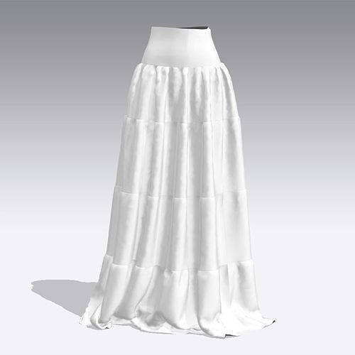 SKIRT RUFFLE 3D model | CGTrader