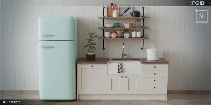 Furniture - Kitchen props 3D model | CGTrader