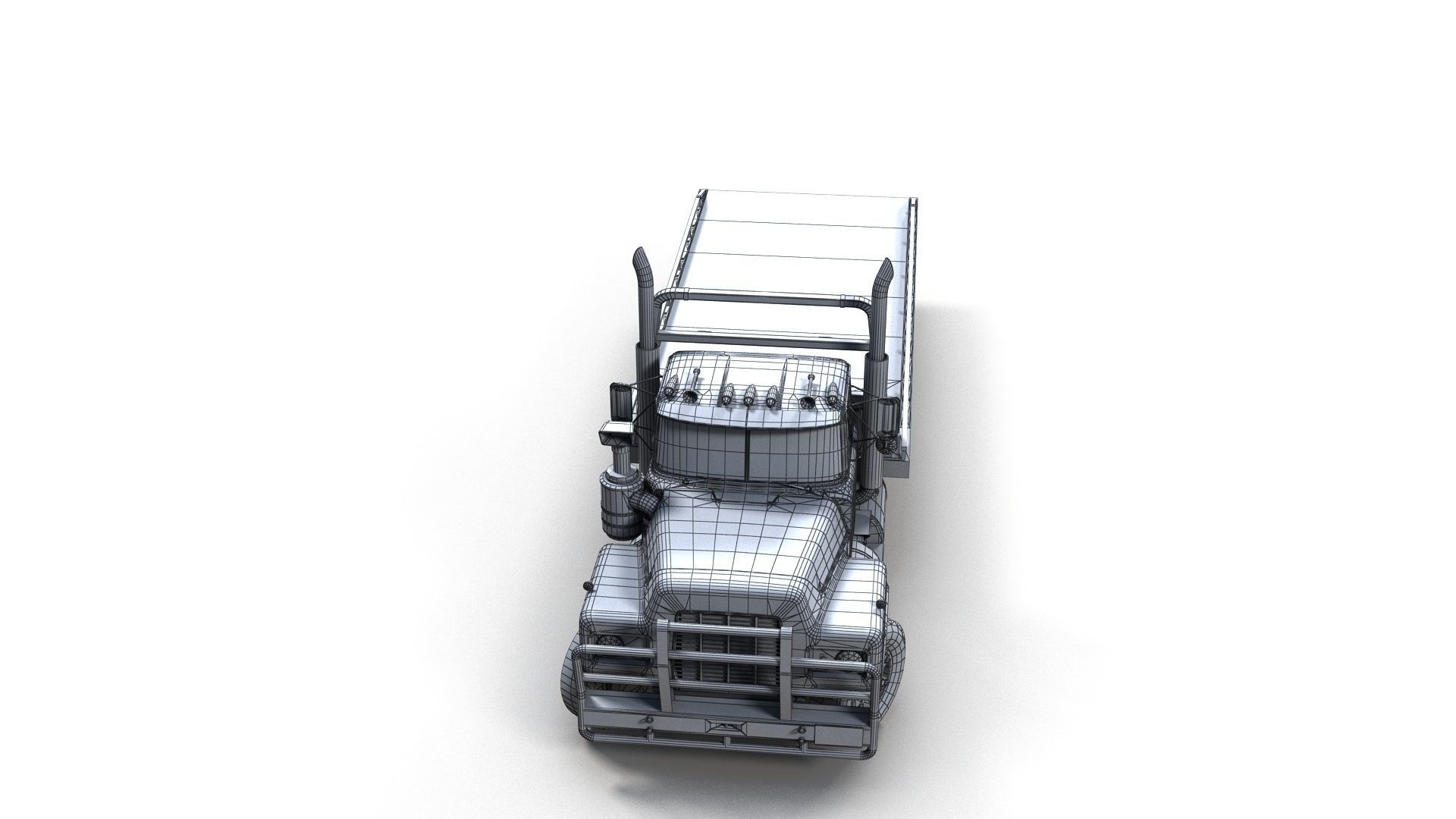 3D model Industrial vintage flatbed truck VR / AR / low-poly | CGTrader