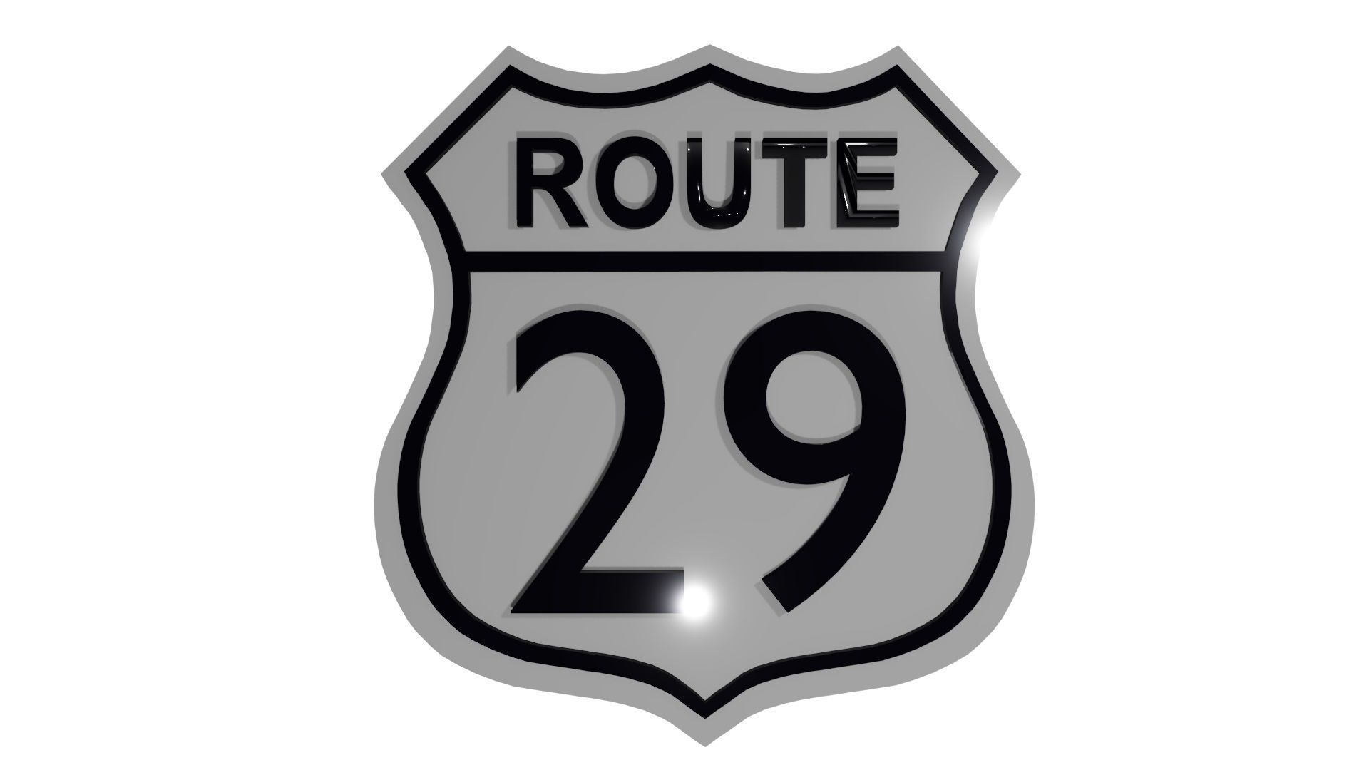 Sign State Route 29 3D model | CGTrader