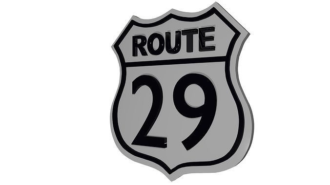 Sign State Route 29 3D model | CGTrader