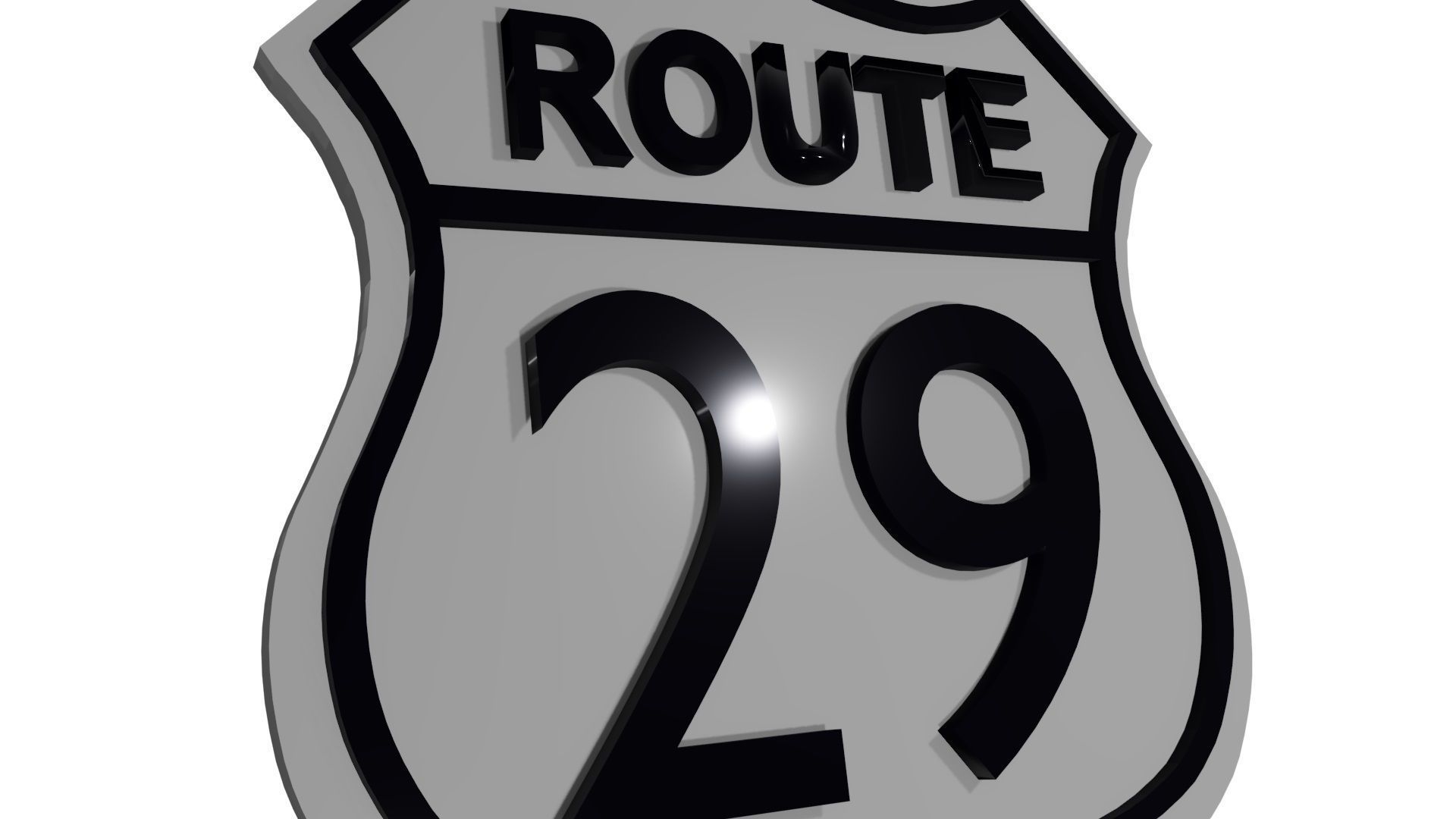 Sign State Route 29 3D model | CGTrader