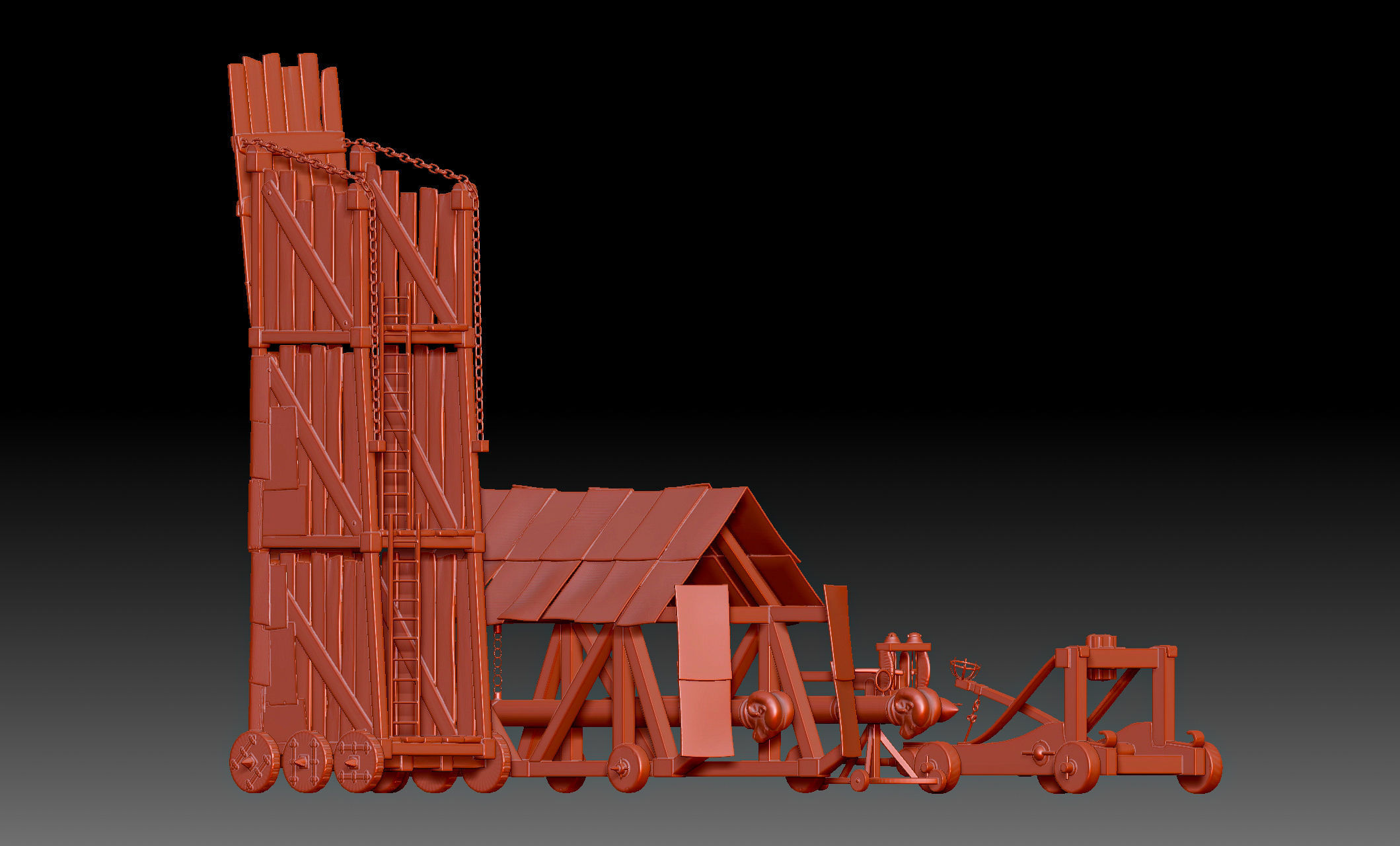 7 Medieval and Roman War Machines Siege Weapons collection 3D model 3D ...
