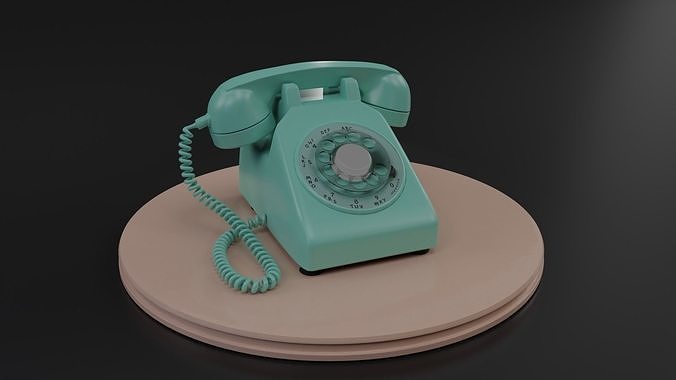Rotary Desk Phone 3D model rigged | CGTrader