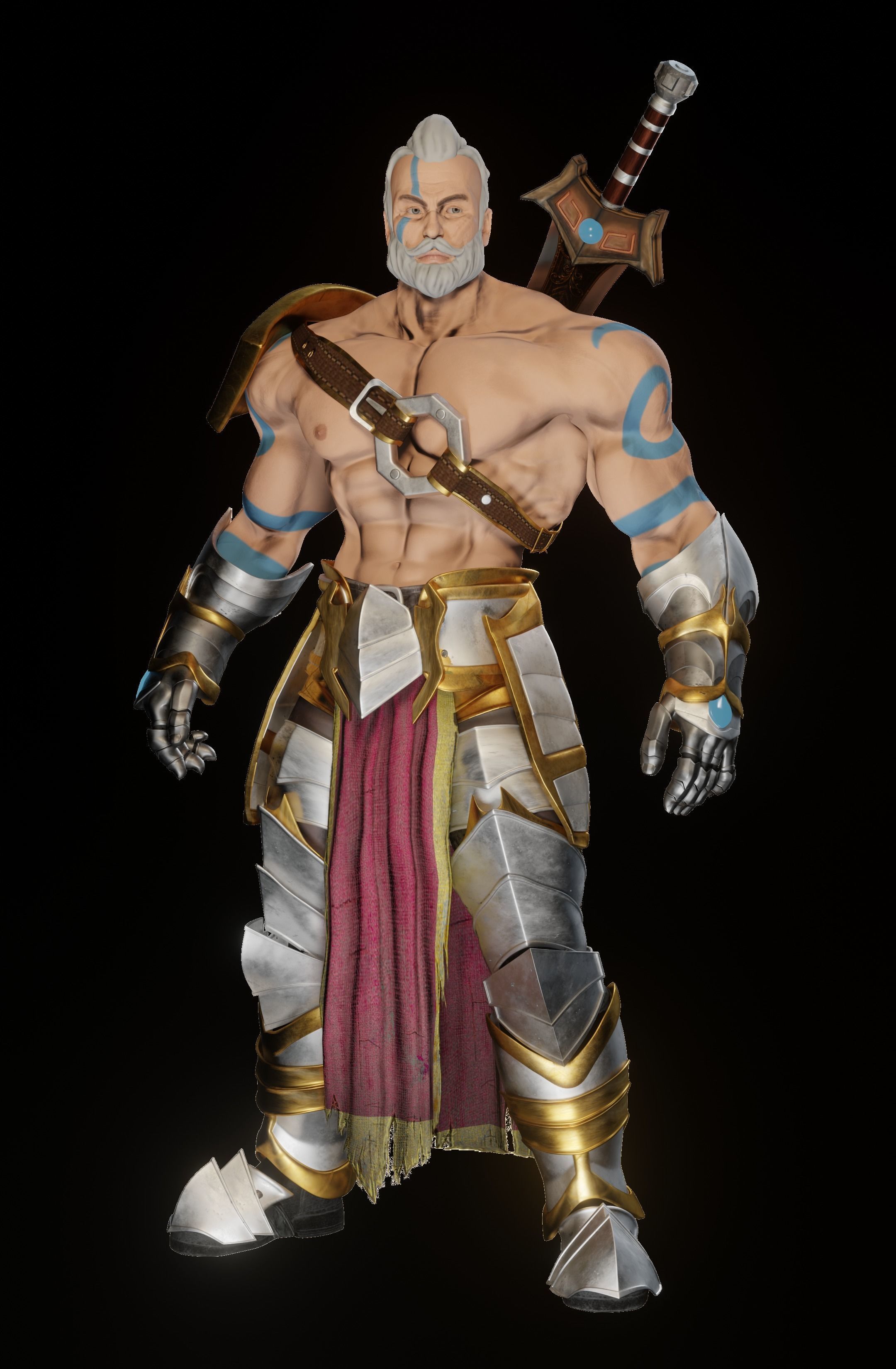 Lost Warrior free 3D model animated rigged | CGTrader