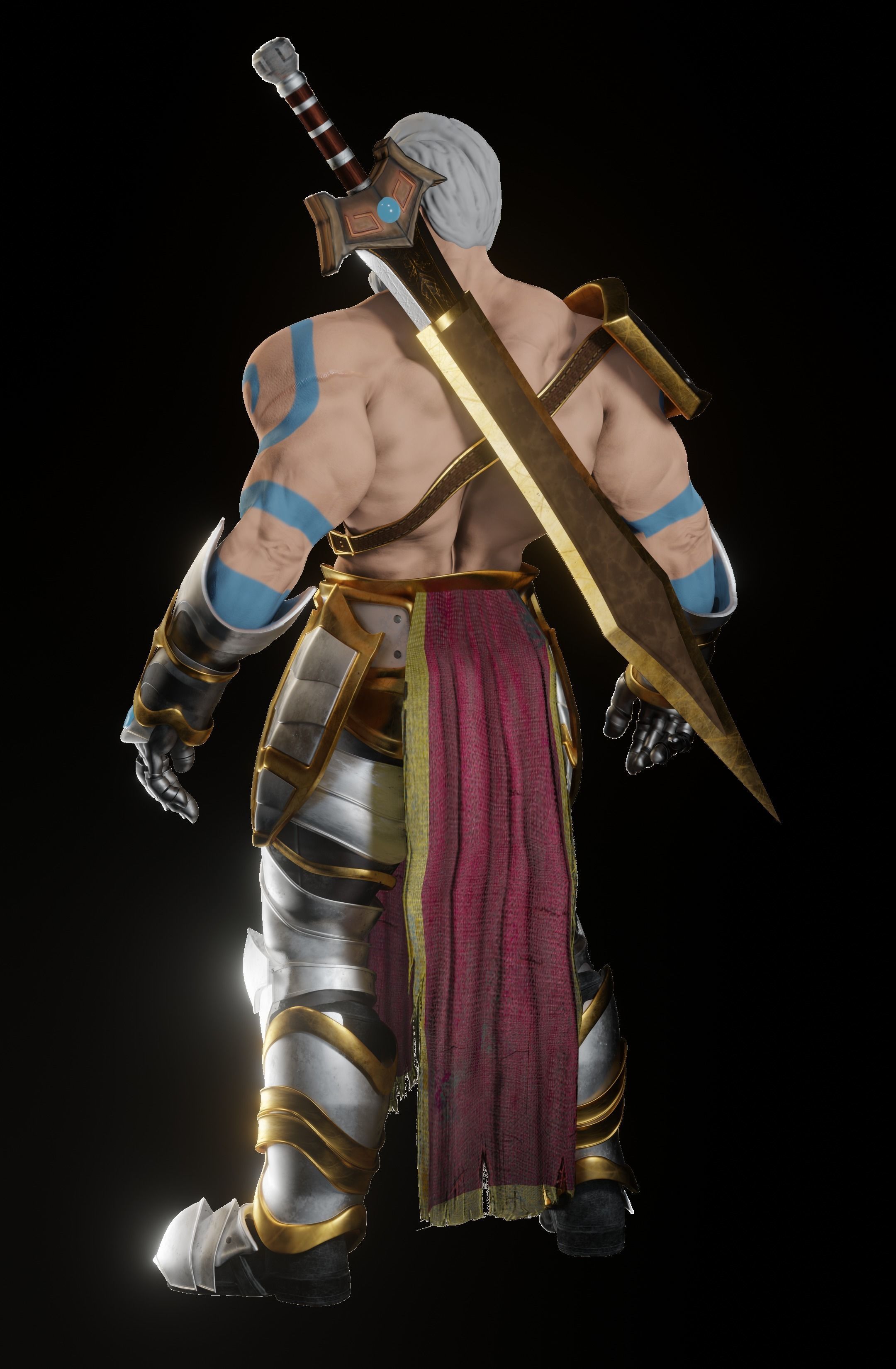 Lost Warrior free 3D model animated rigged | CGTrader