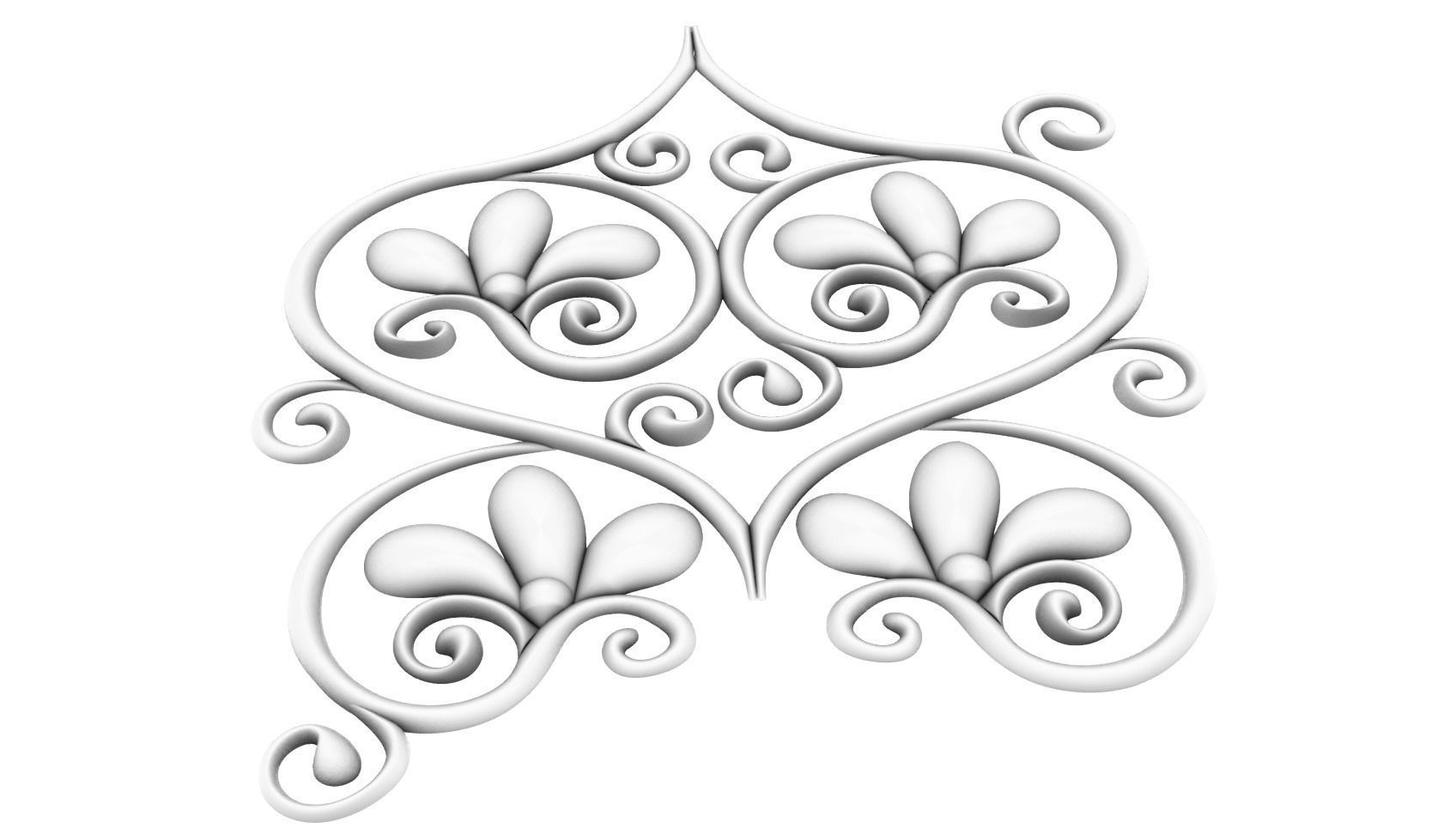 flower pattern 3D model | CGTrader