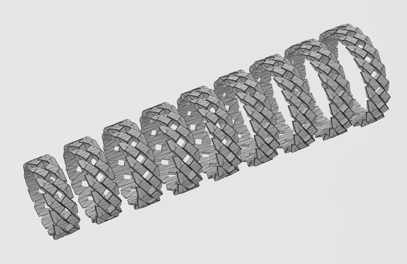 Geometric chain link band US size 5to13 3D model 3D printable | CGTrader