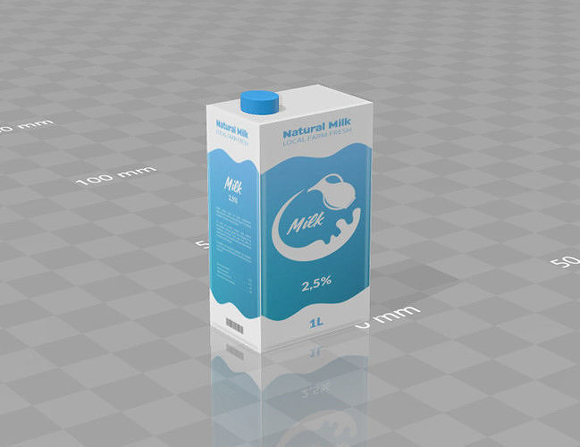 Milk Box 3D model 3D printable | CGTrader