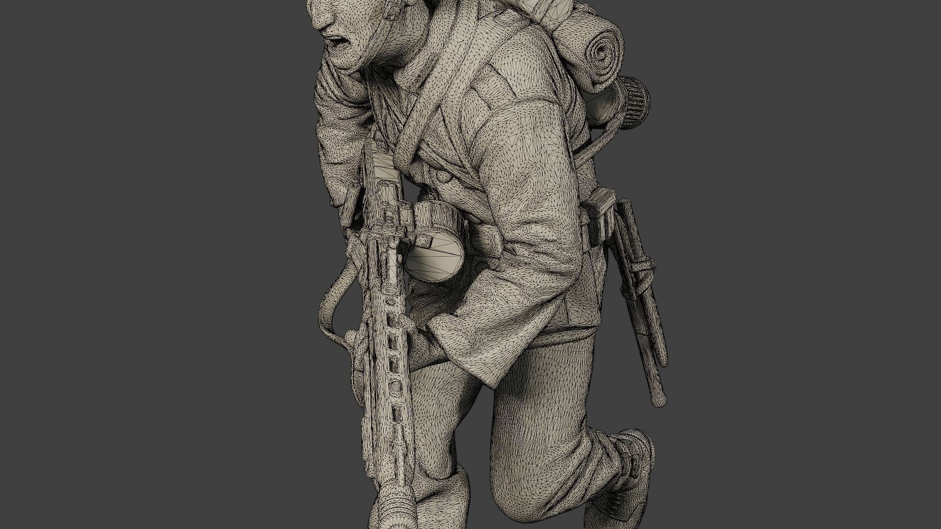 German soldier ww2 MG42 Run G7 3D model 3D printable | CGTrader