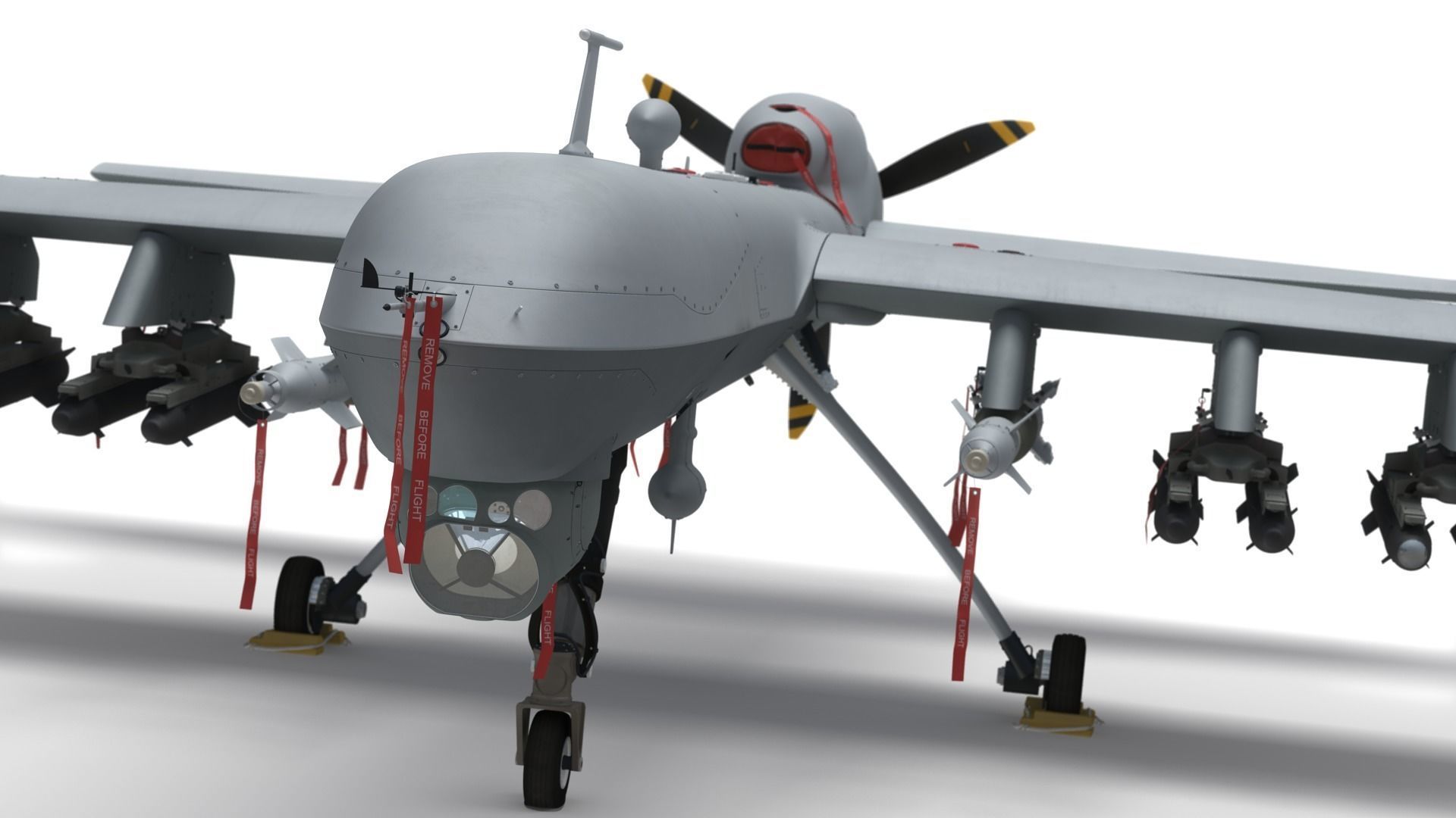 Generic Military Aircraft UAV Drone 3D model rigged | CGTrader