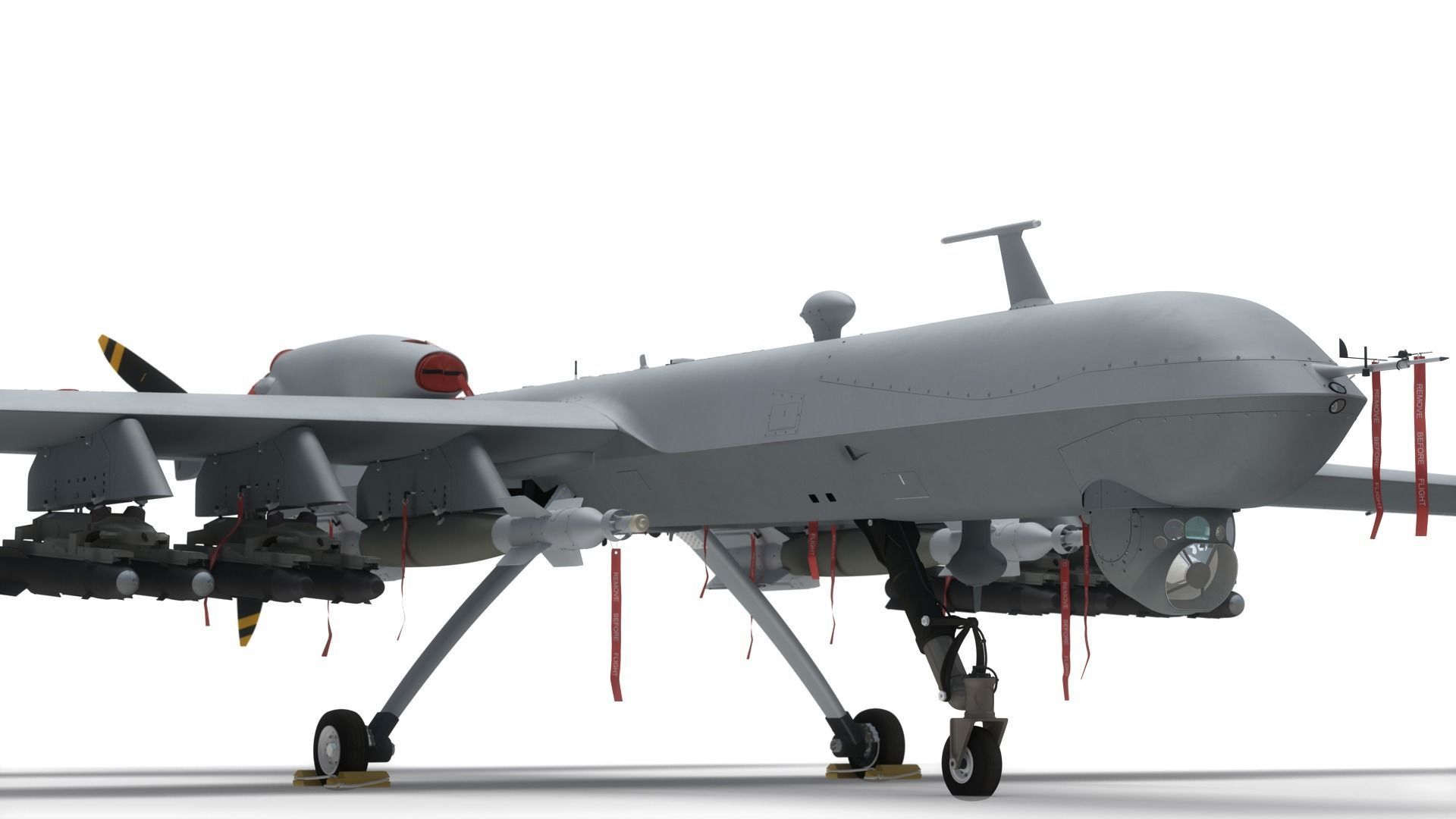 Generic Military Aircraft UAV Drone 3D model rigged | CGTrader