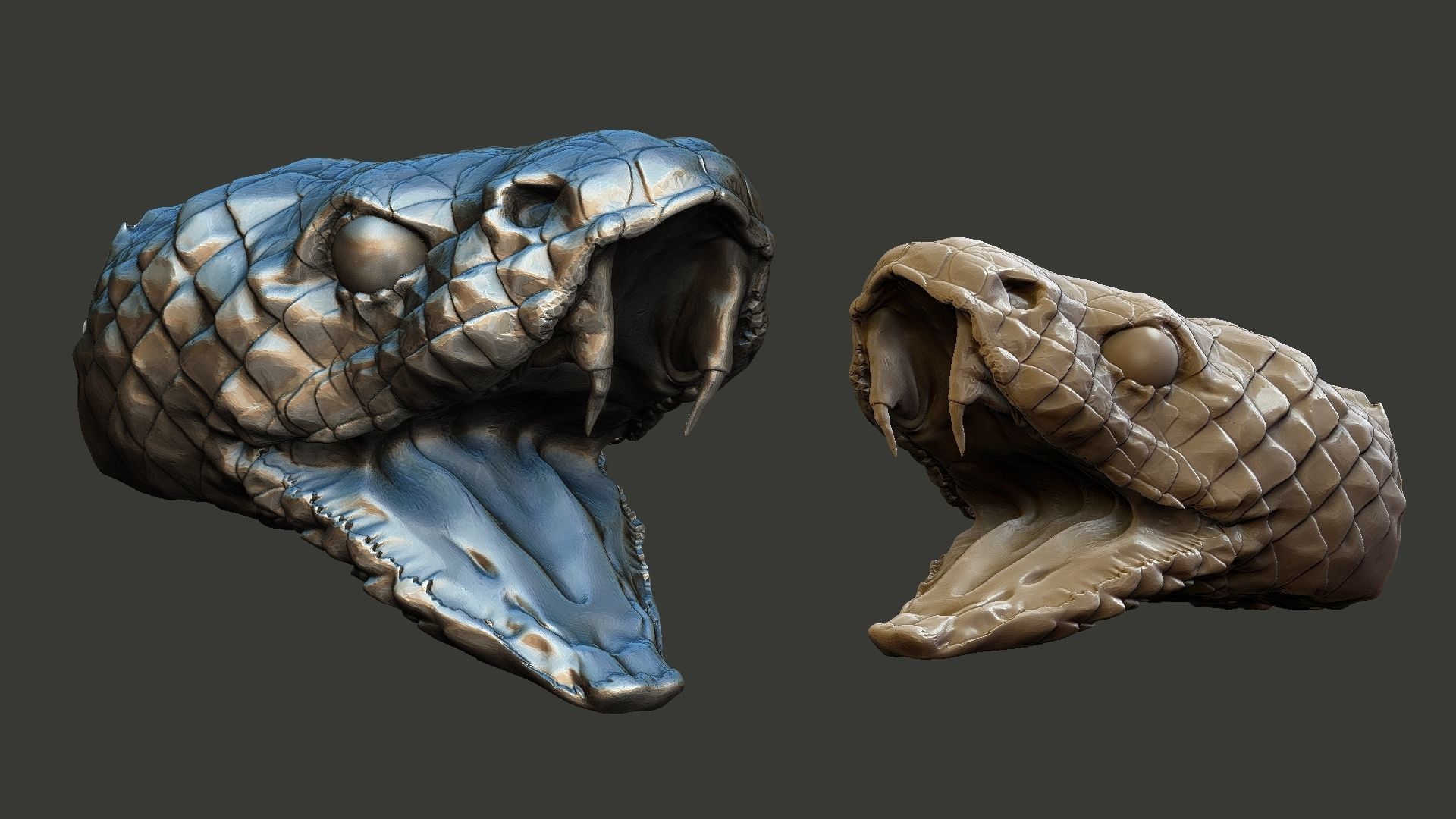 snake head 3D model 3D printable | CGTrader