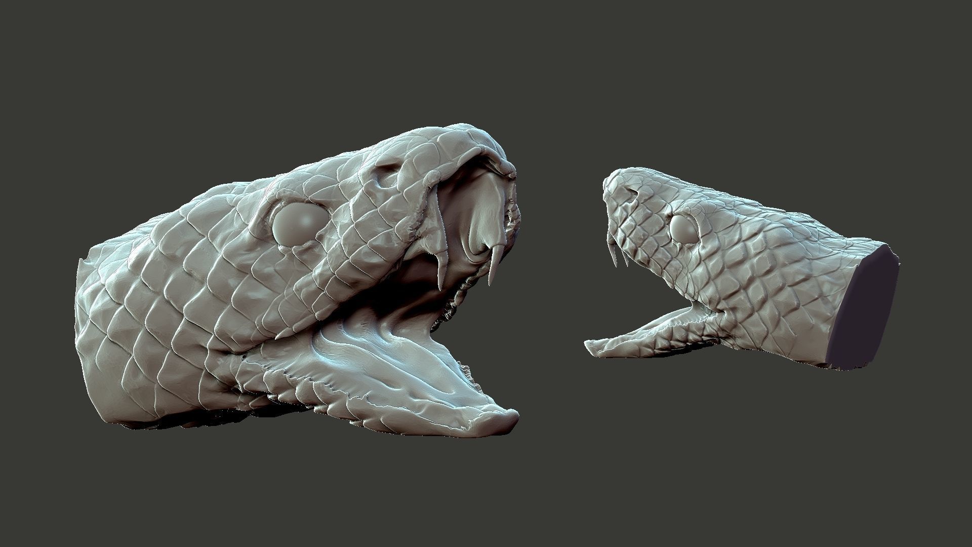 snake head 3D model 3D printable | CGTrader