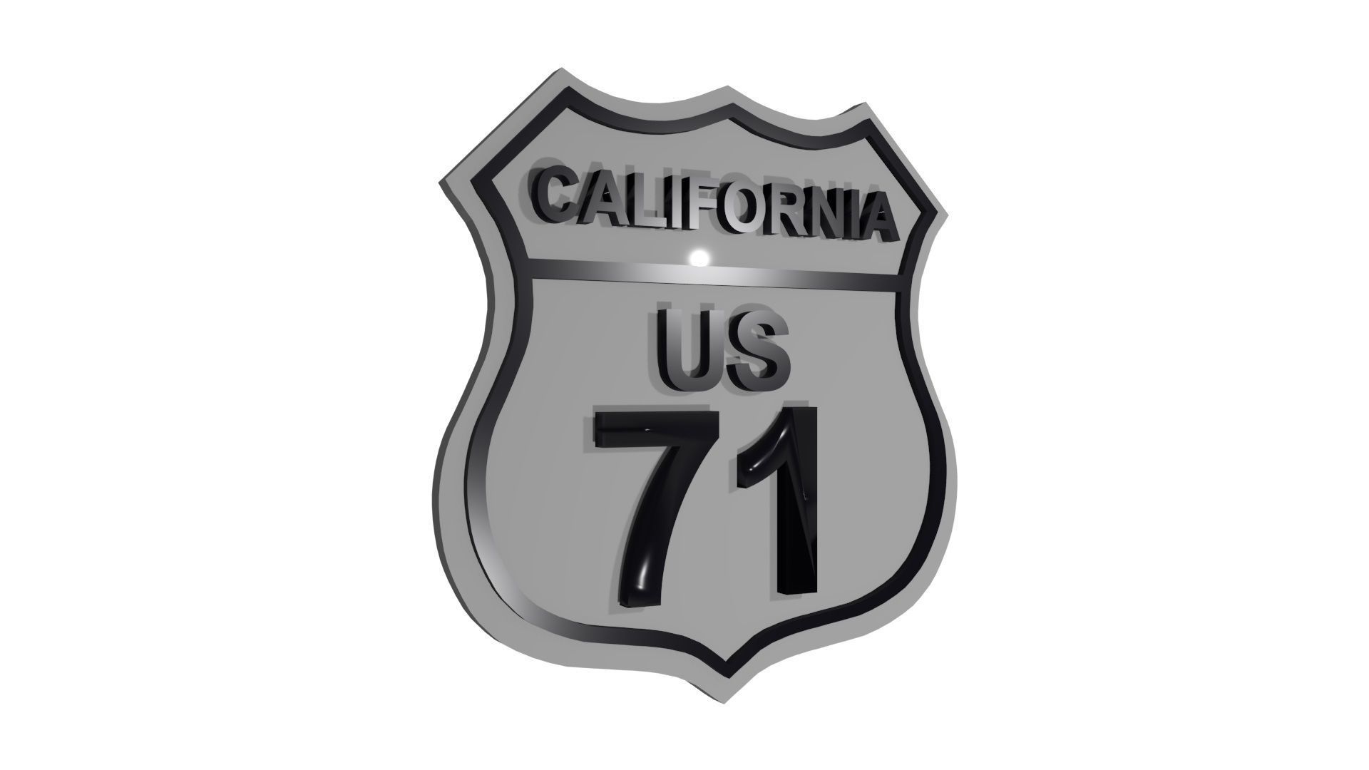 Sign California US 17 3D model | CGTrader