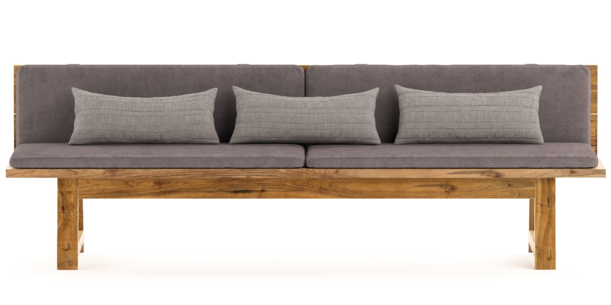 Wooden base modern sofa seating 3D model | CGTrader