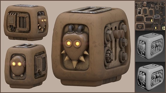 3D model Stylized Imp Toaster VR / AR / low-poly | CGTrader