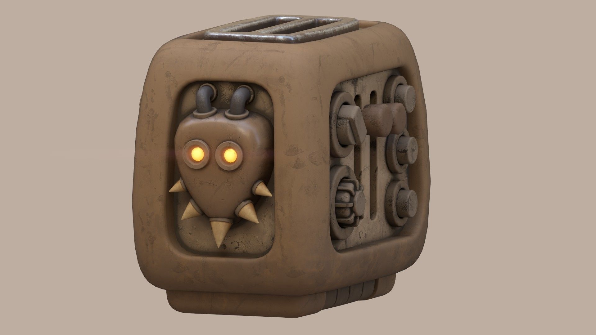 3D model Stylized Imp Toaster VR / AR / low-poly | CGTrader