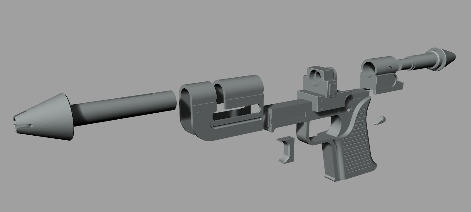 RK-3 Imperial hand blaster of Thrawnaccurate 3d print model 3D model 3D ...
