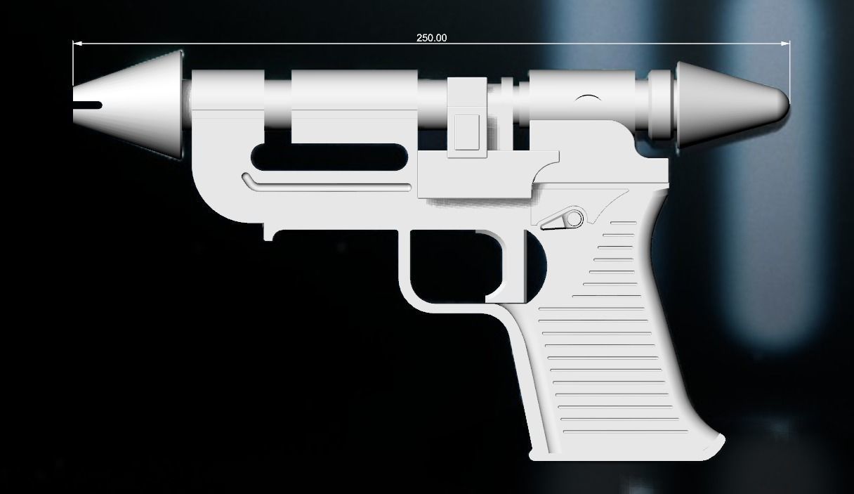 RK-3 Imperial hand blaster of Thrawnaccurate 3d print model 3D model 3D ...
