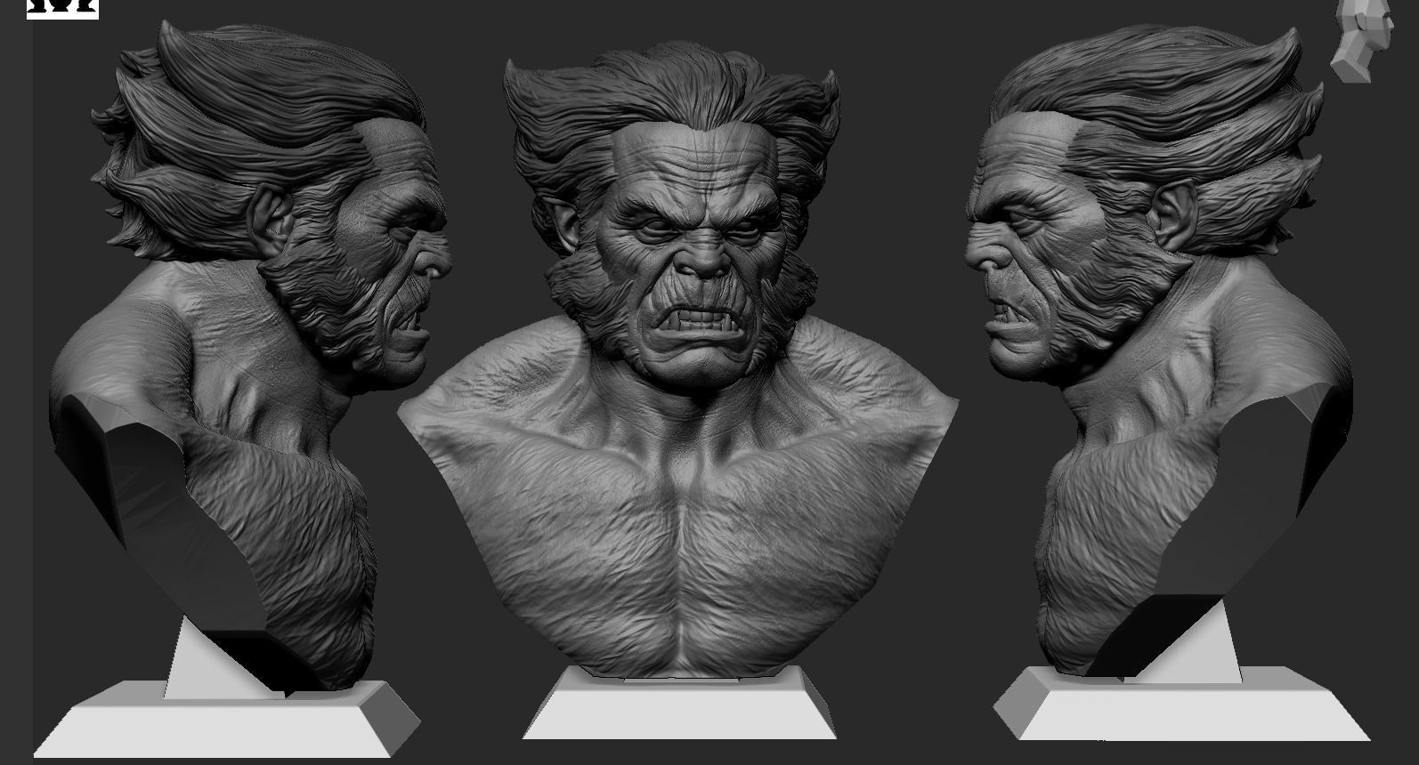 Beast Bust- XMEN 3D model 3D printable | CGTrader