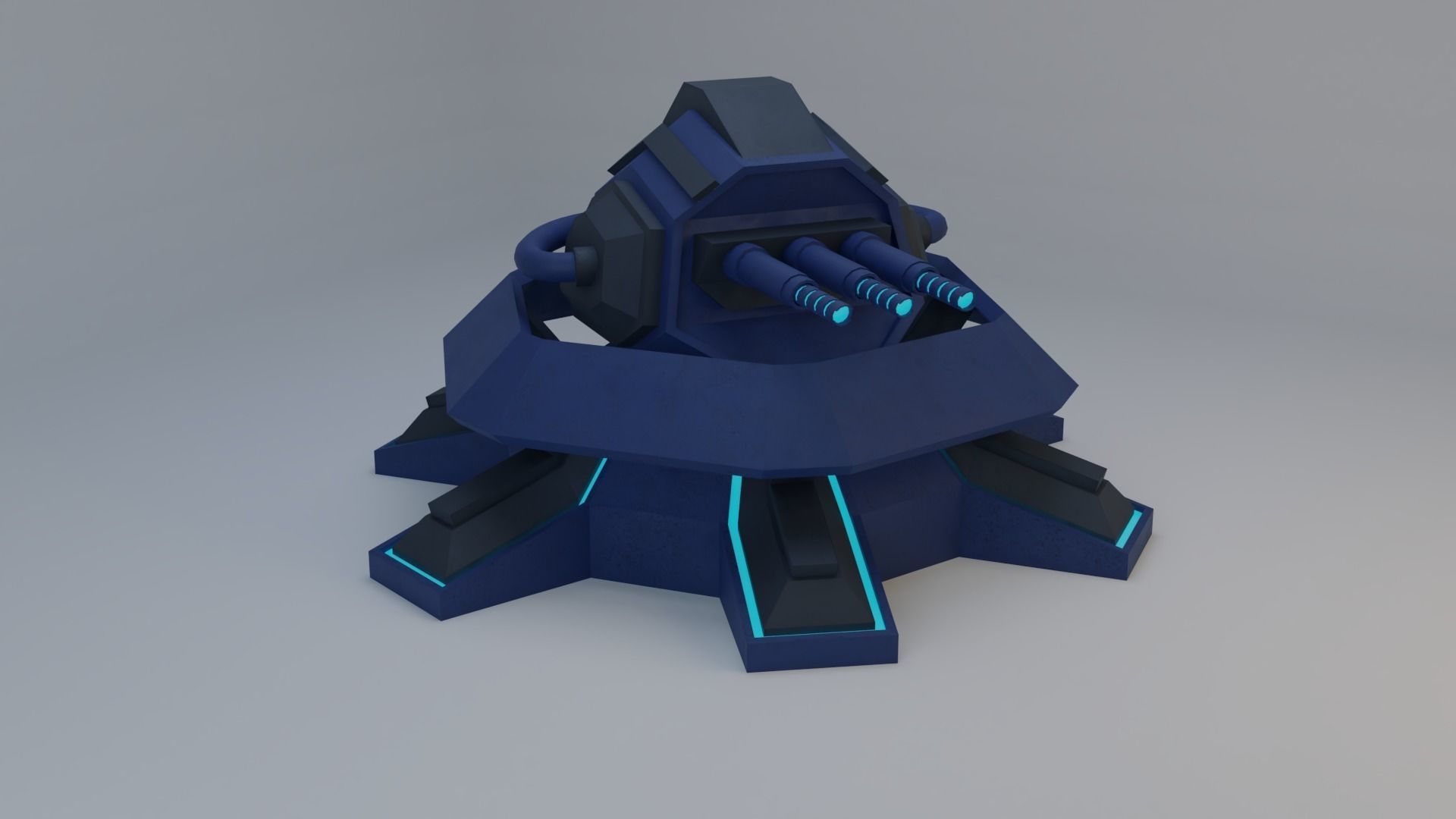 Sci-Fi Laser Turret free VR / AR / low-poly 3D model | CGTrader