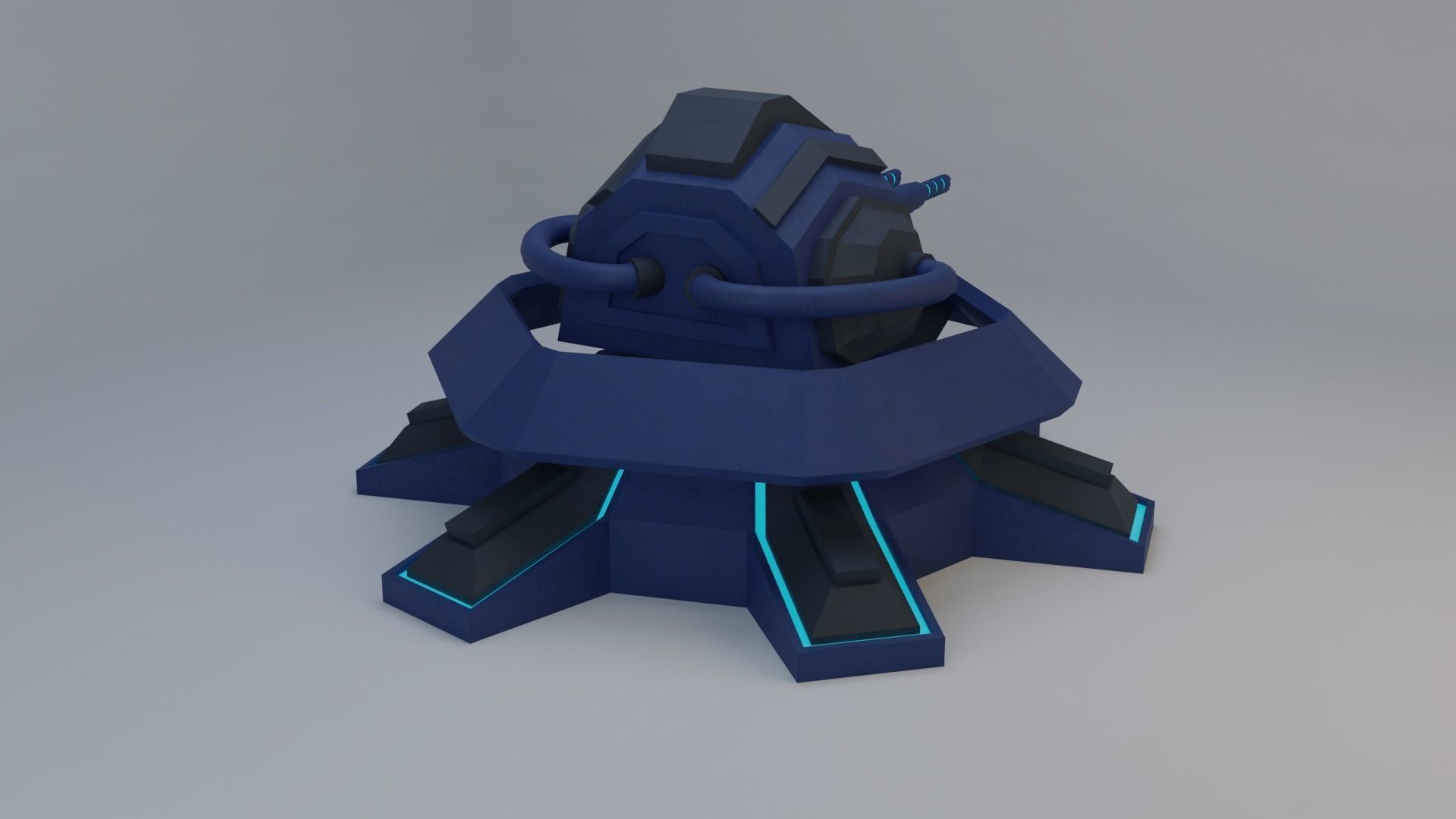 Sci-Fi Laser Turret free VR / AR / low-poly 3D model | CGTrader
