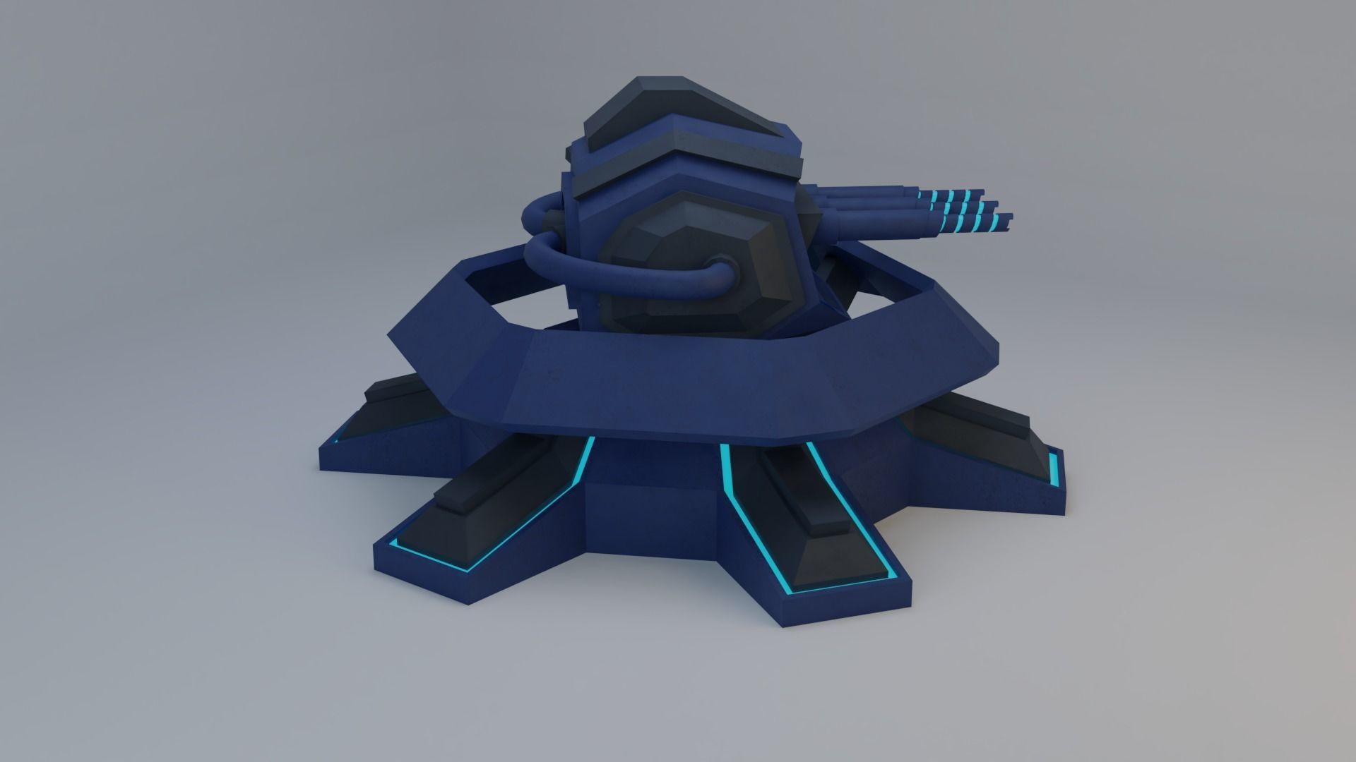 Sci-Fi Laser Turret free VR / AR / low-poly 3D model | CGTrader