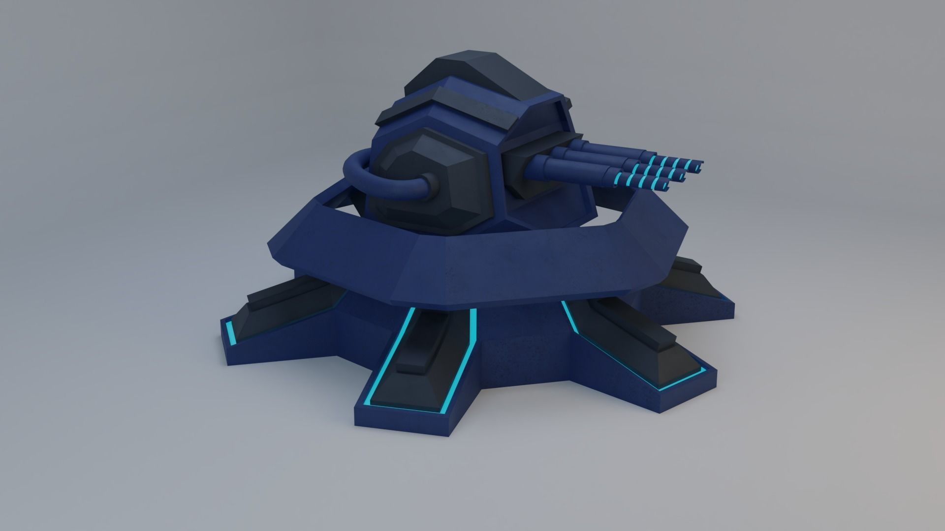 Sci-Fi Laser Turret free VR / AR / low-poly 3D model | CGTrader