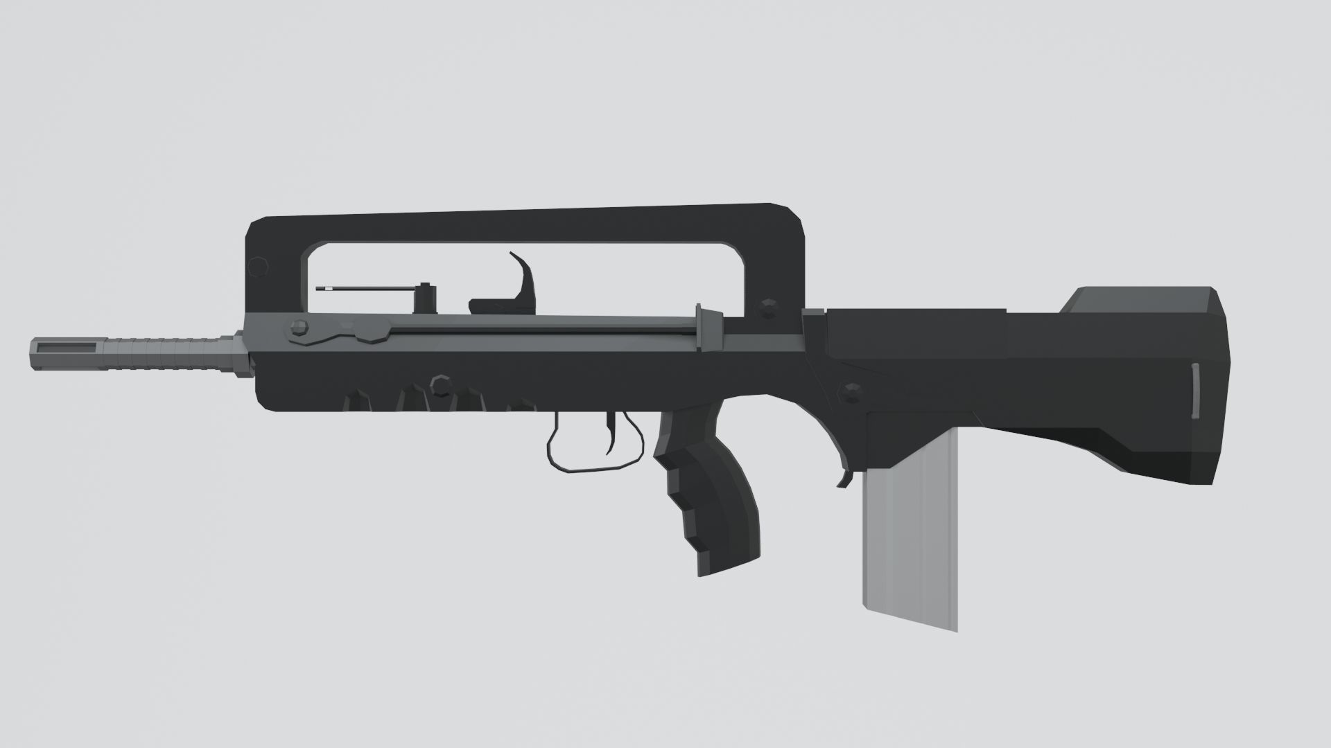 3D model FAMAS low poly stylised VR / AR / low-poly | CGTrader