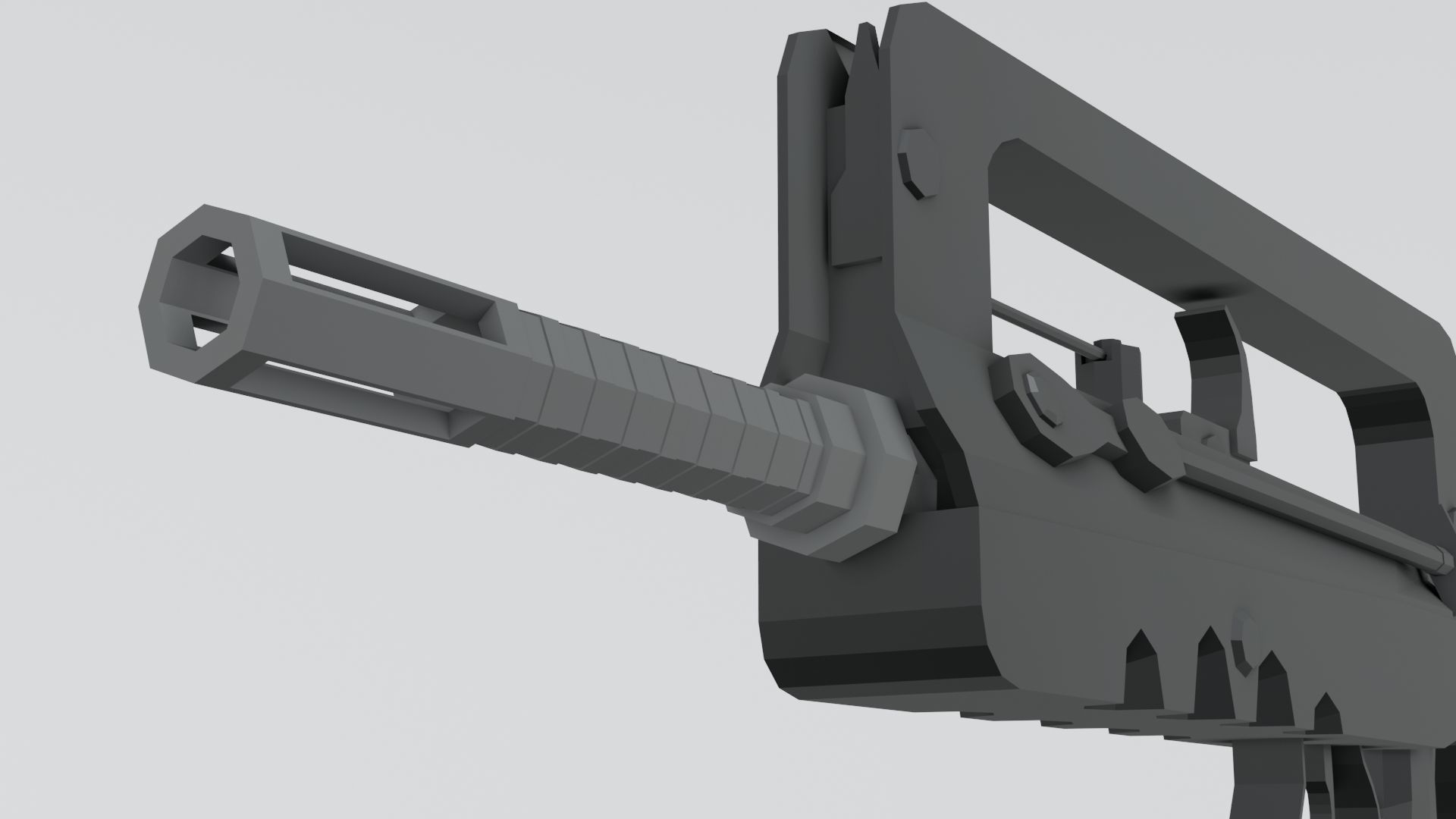 3D model FAMAS low poly stylised VR / AR / low-poly | CGTrader