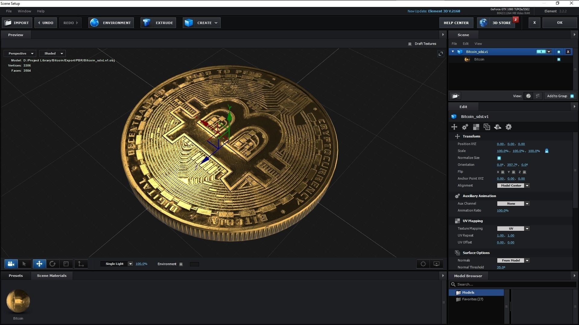 3D model Bitcoin VR / AR / low-poly | CGTrader