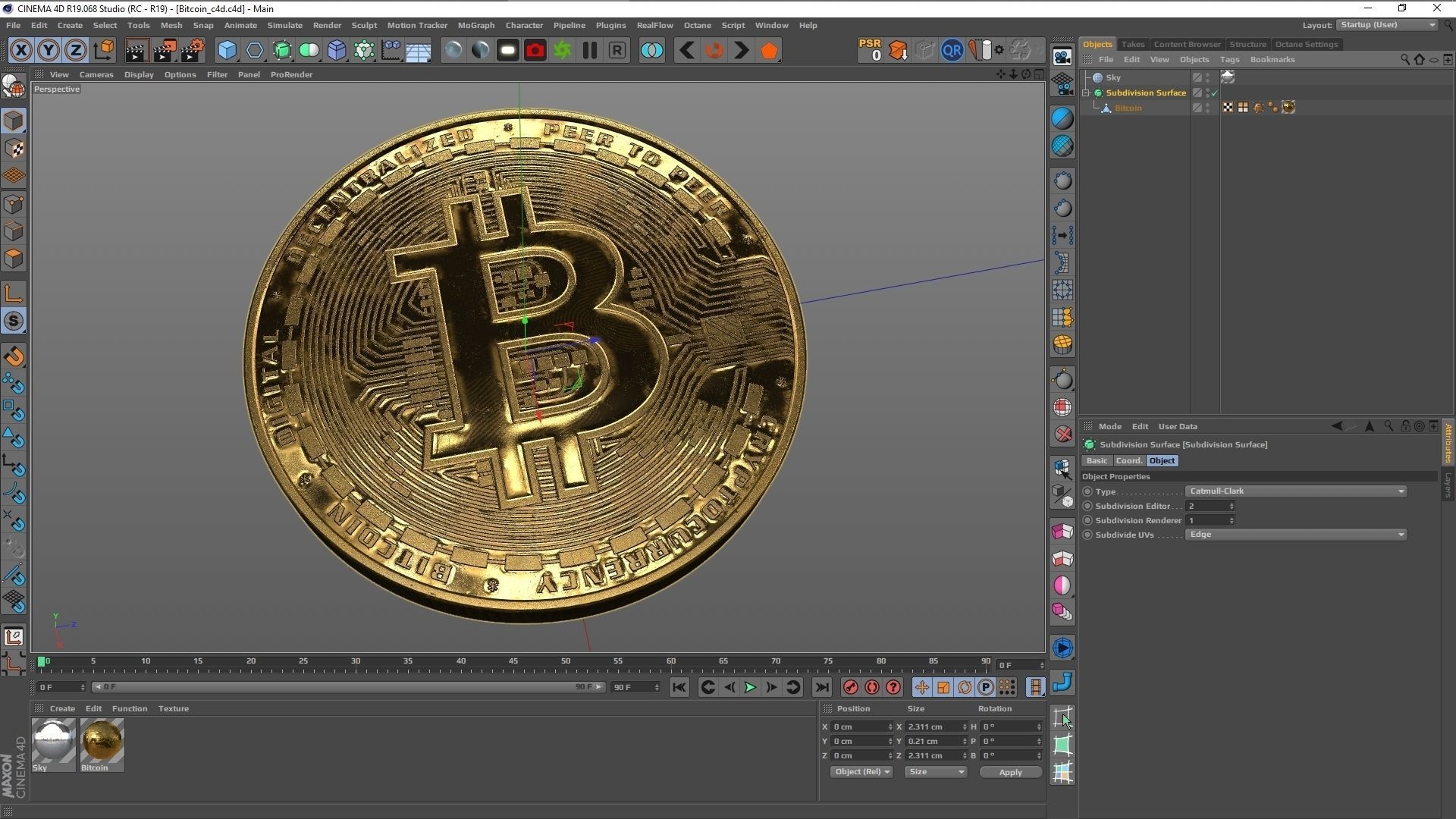 3D model Bitcoin VR / AR / low-poly | CGTrader