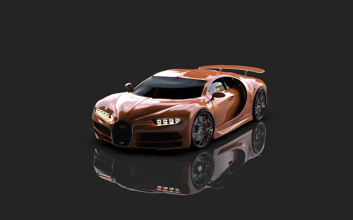 Bugatti model car 3D model | CGTrader