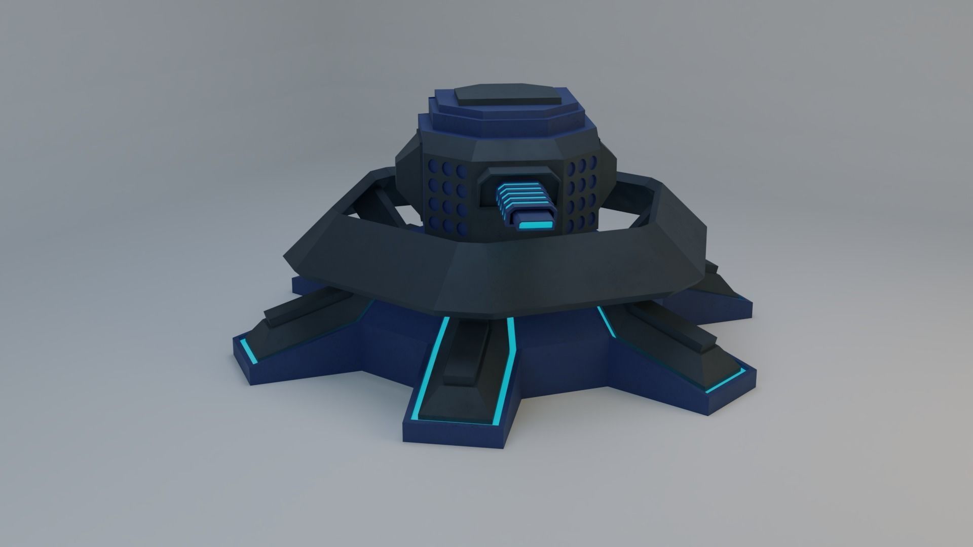 Sci-Fi Plasma Turret free VR / AR / low-poly 3D model | CGTrader