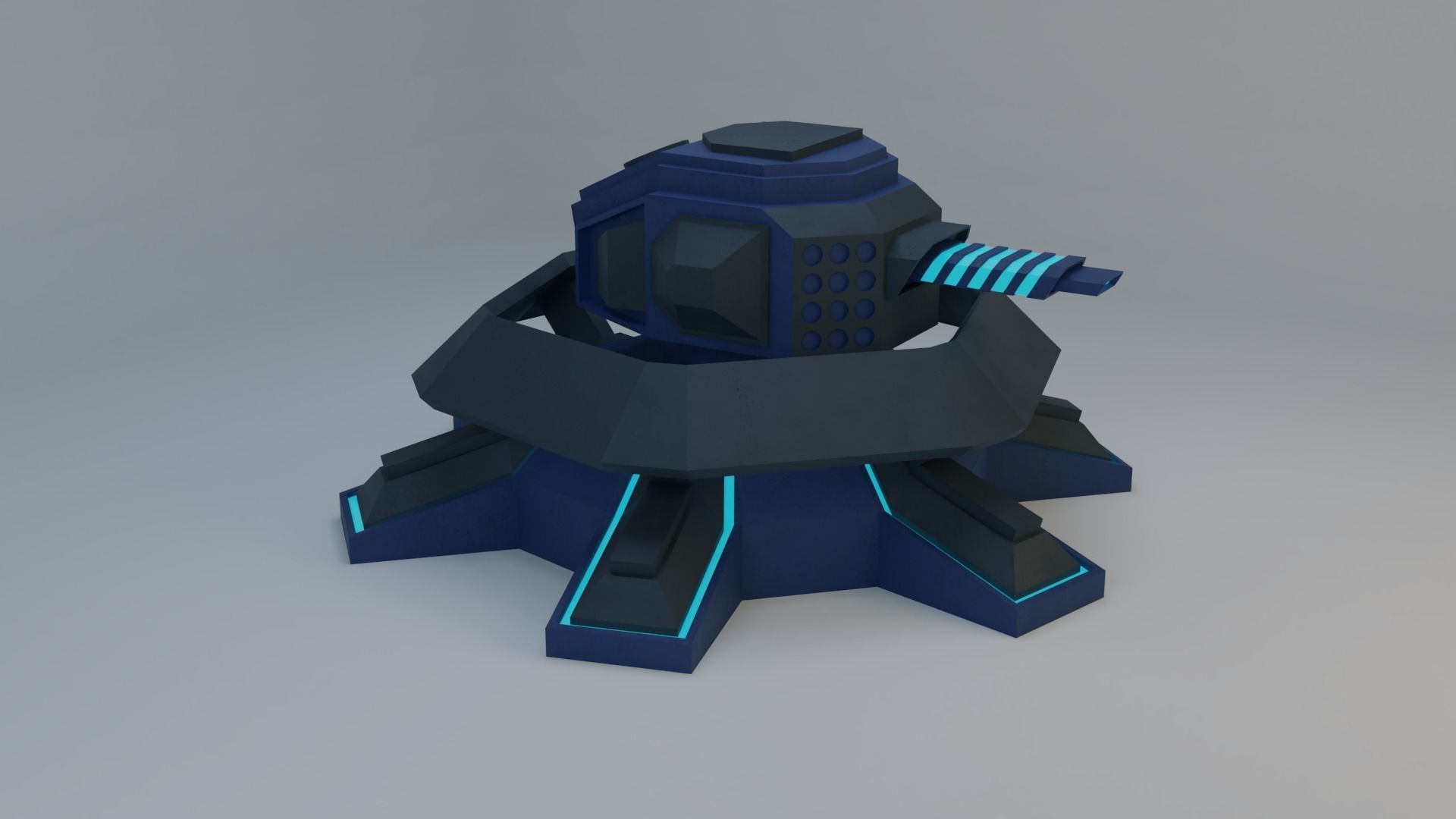 Sci-Fi Plasma Turret free VR / AR / low-poly 3D model | CGTrader