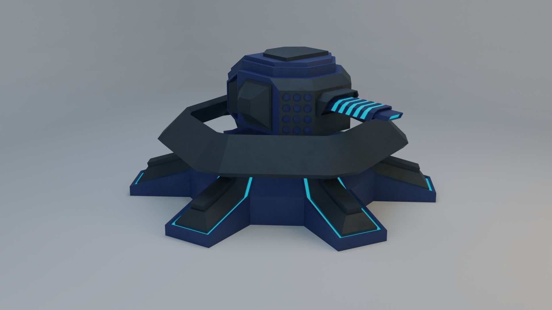 Sci-Fi Plasma Turret free VR / AR / low-poly 3D model | CGTrader