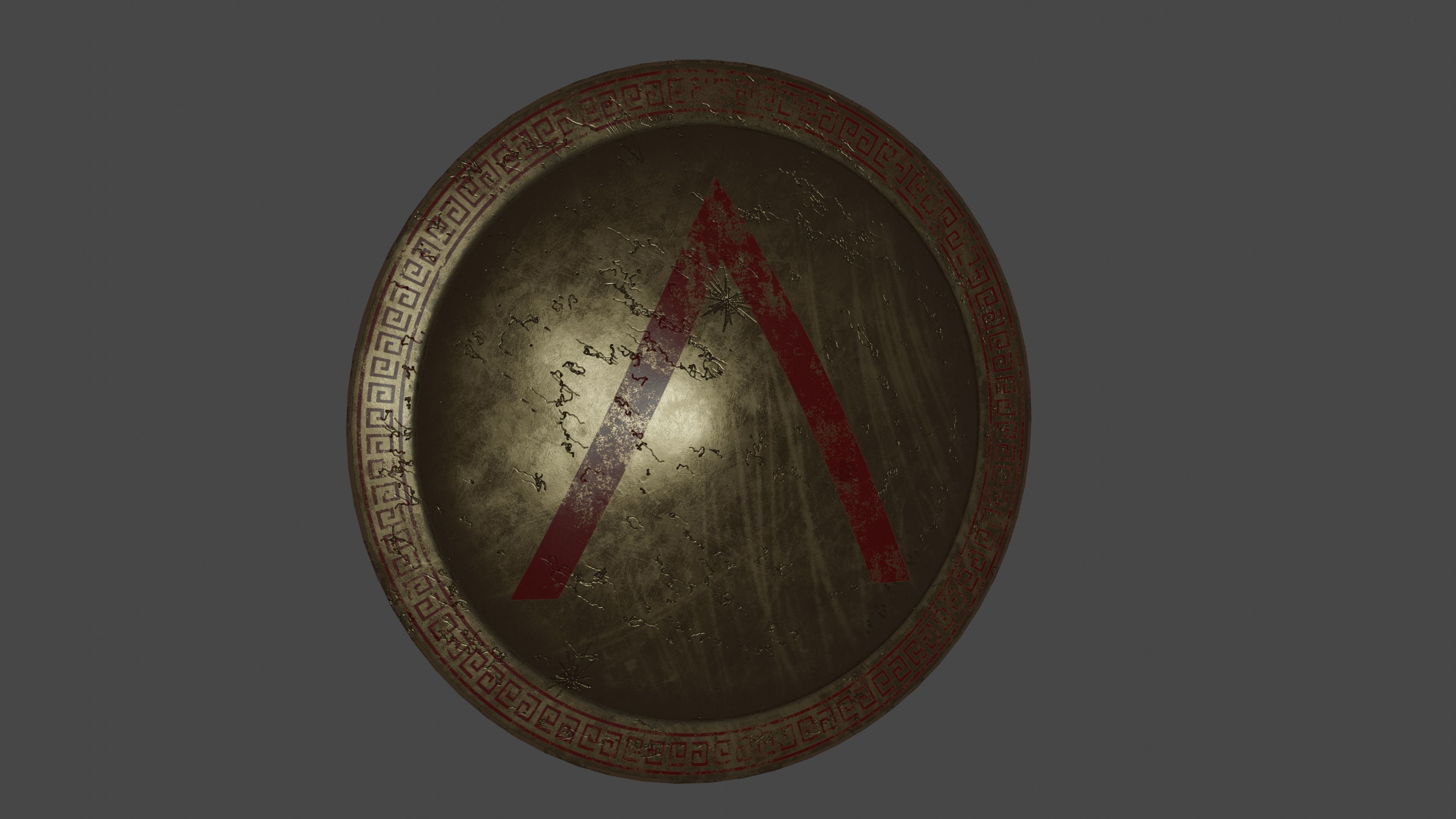 Spartan shield ancient 3D model | CGTrader