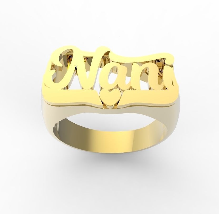 Nami name ring 3D model 3D printable | CGTrader