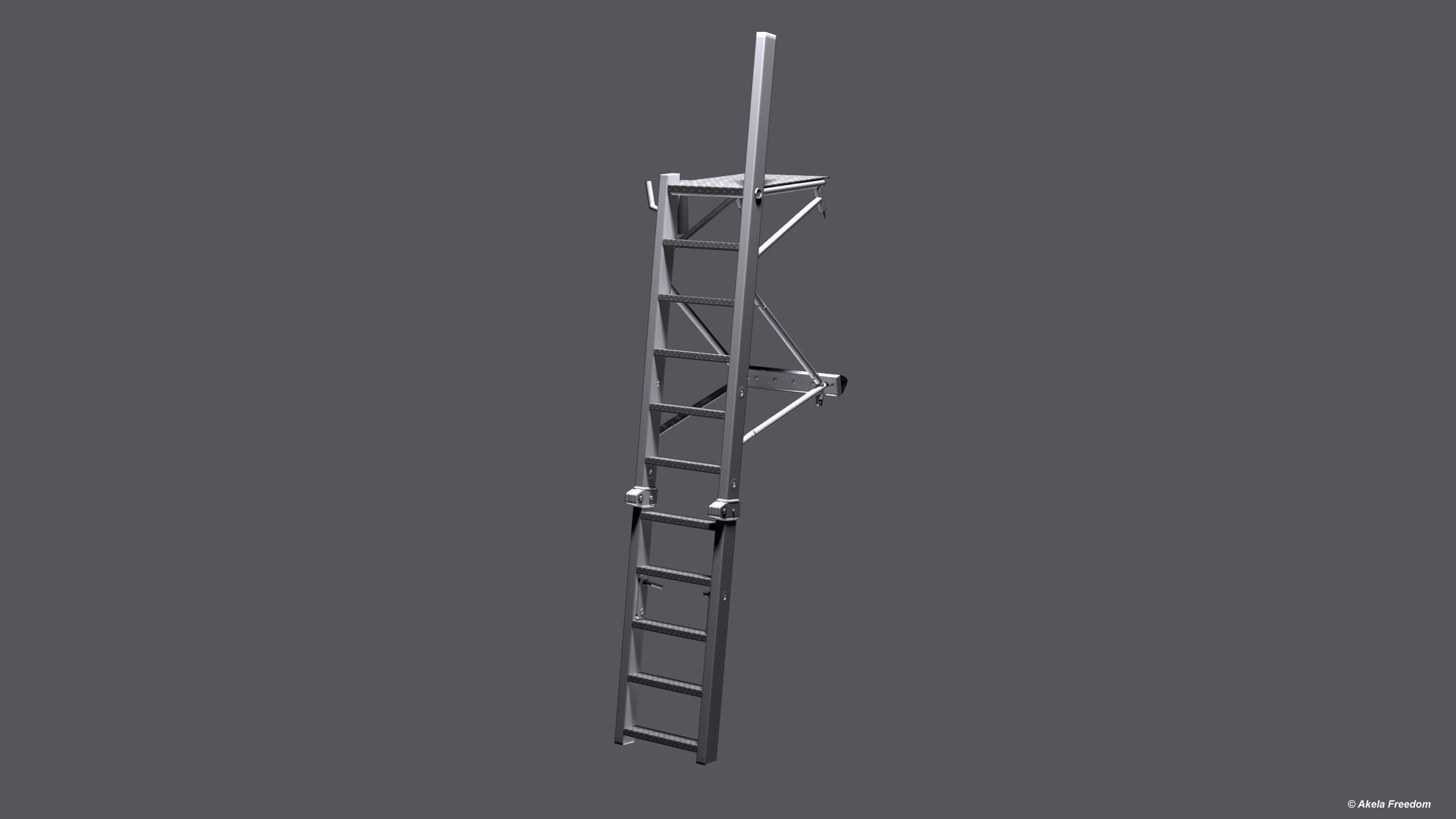 Ladder for Rafale Fighter 3D model animated | CGTrader