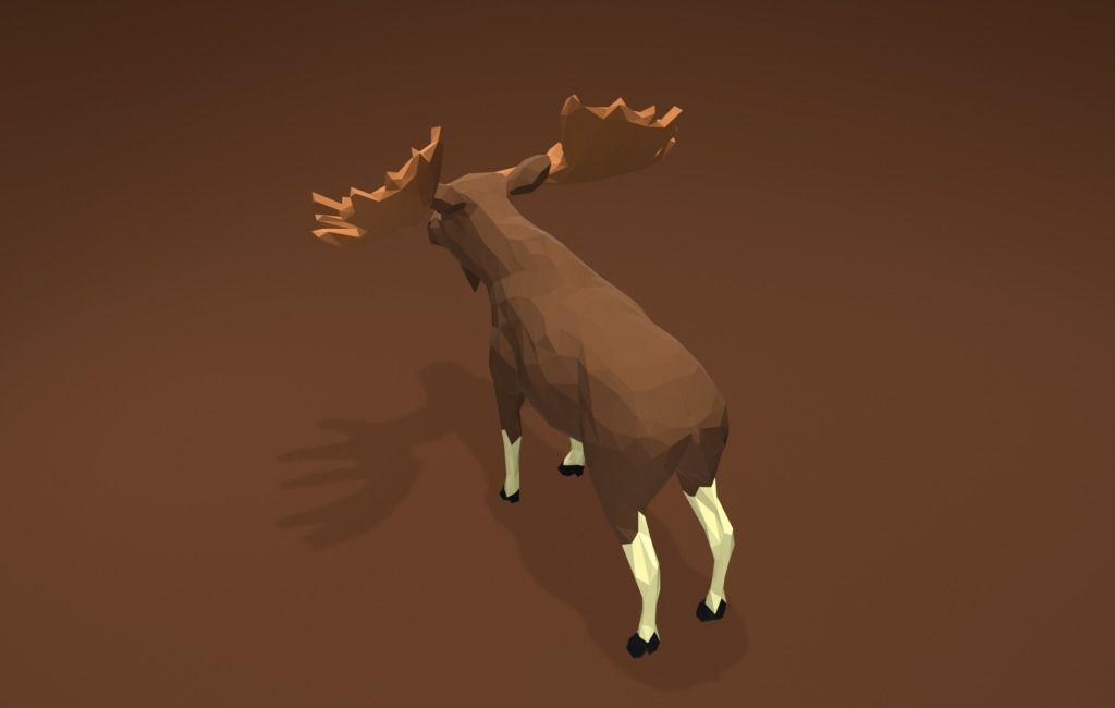 3D model Moose Cartoon Lowpoly VR / AR / low-poly | CGTrader