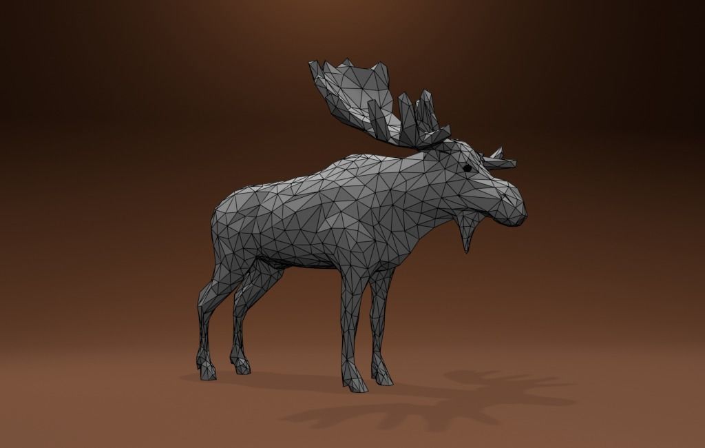 3D model Moose Cartoon Lowpoly VR / AR / low-poly | CGTrader