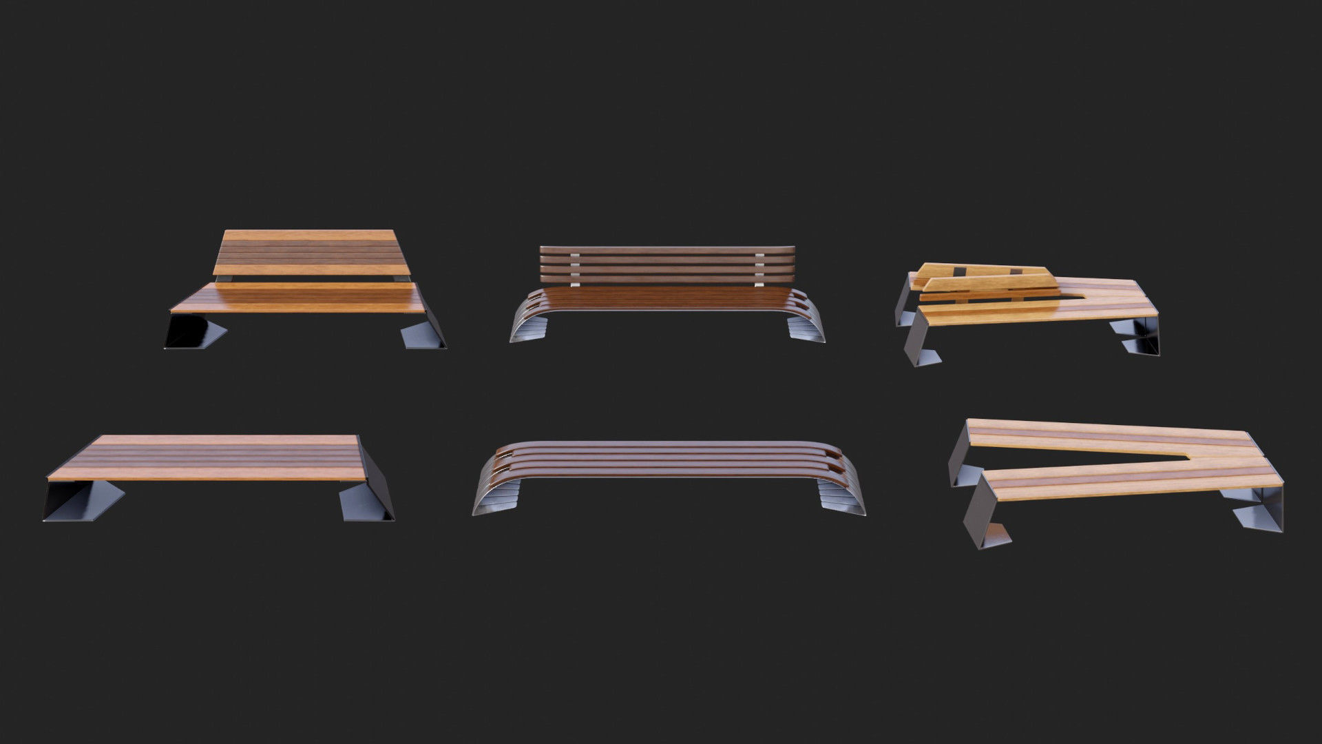 Modern Street Objects Asset Pack 3D model | CGTrader