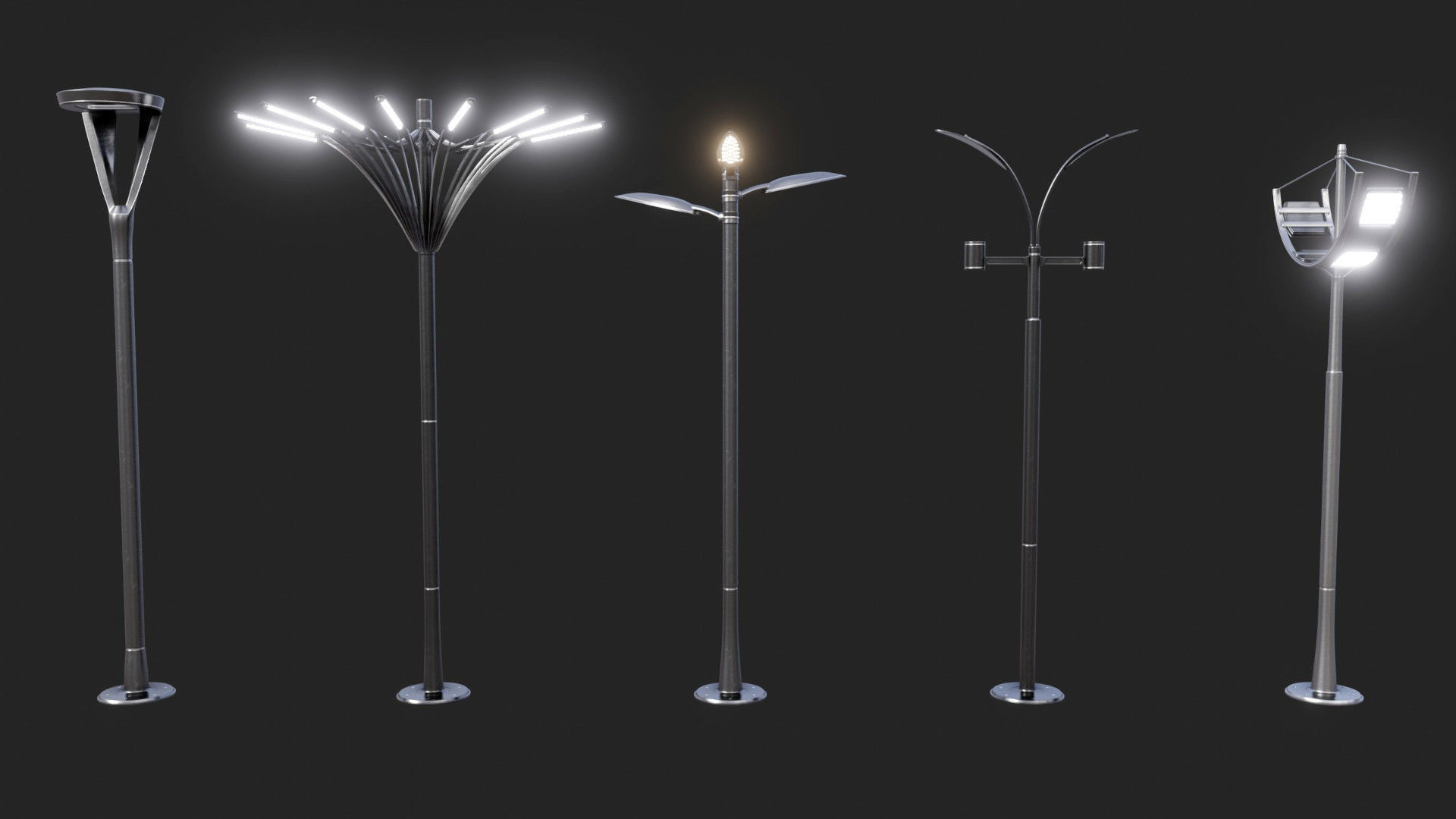 Modern Street Objects Asset Pack 3D model | CGTrader